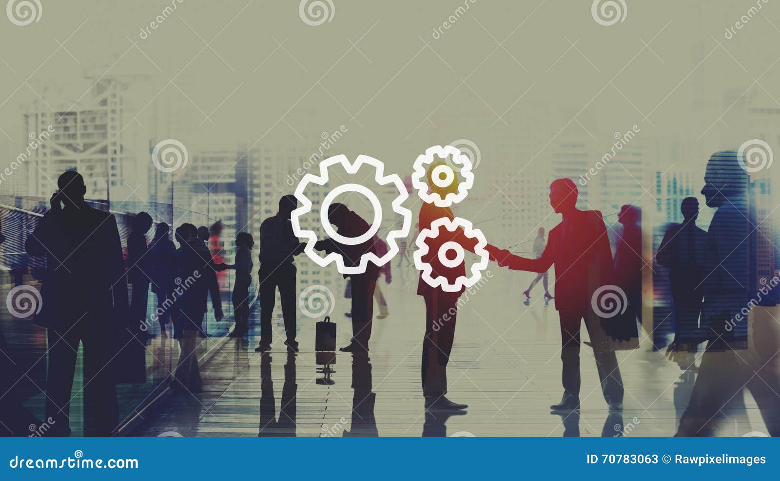 Teamwork Team Collaboration Connection Gear Organisation Stock ...