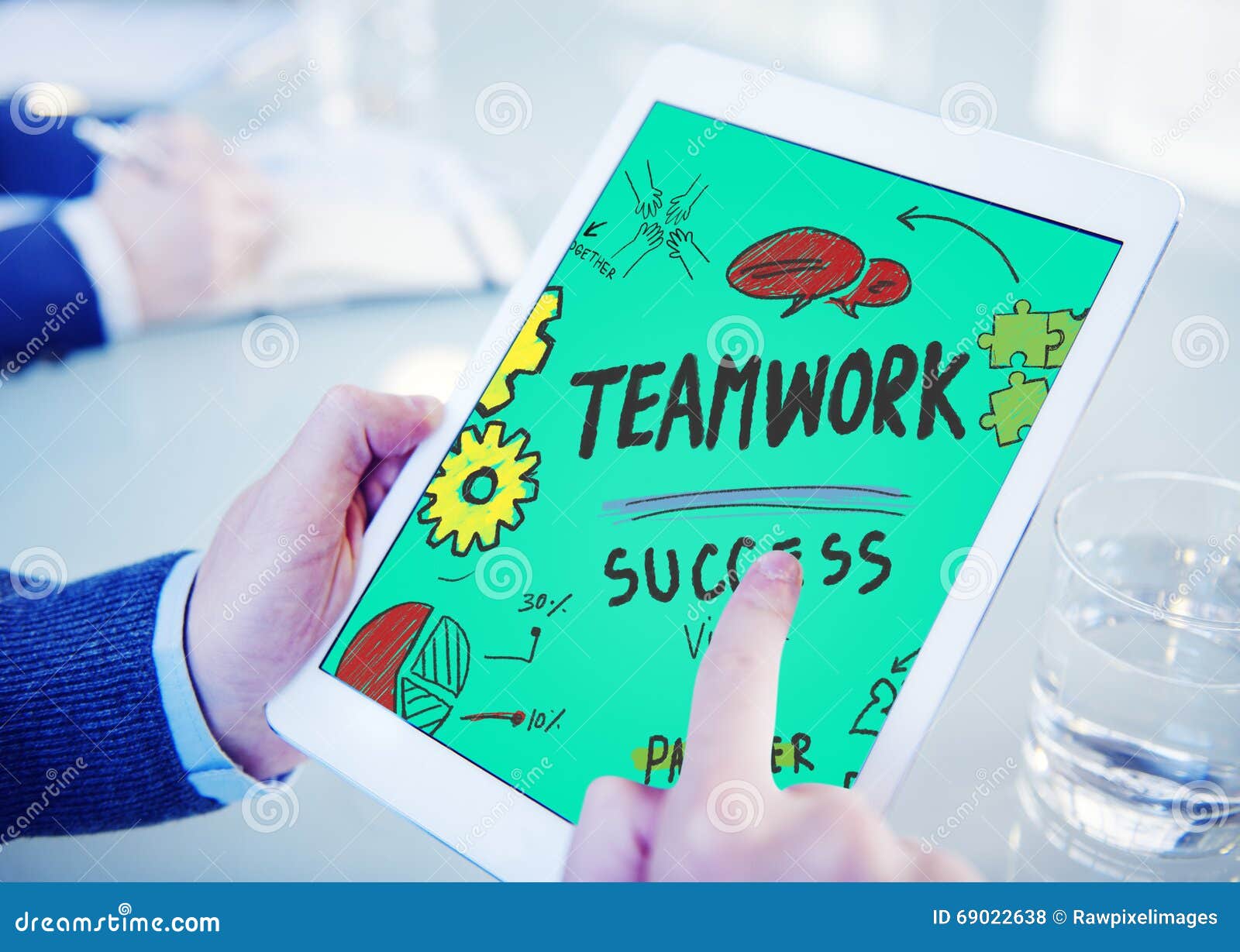 Teamwork Team Collaboration Connection Togetherness Unity Concept Stock ...