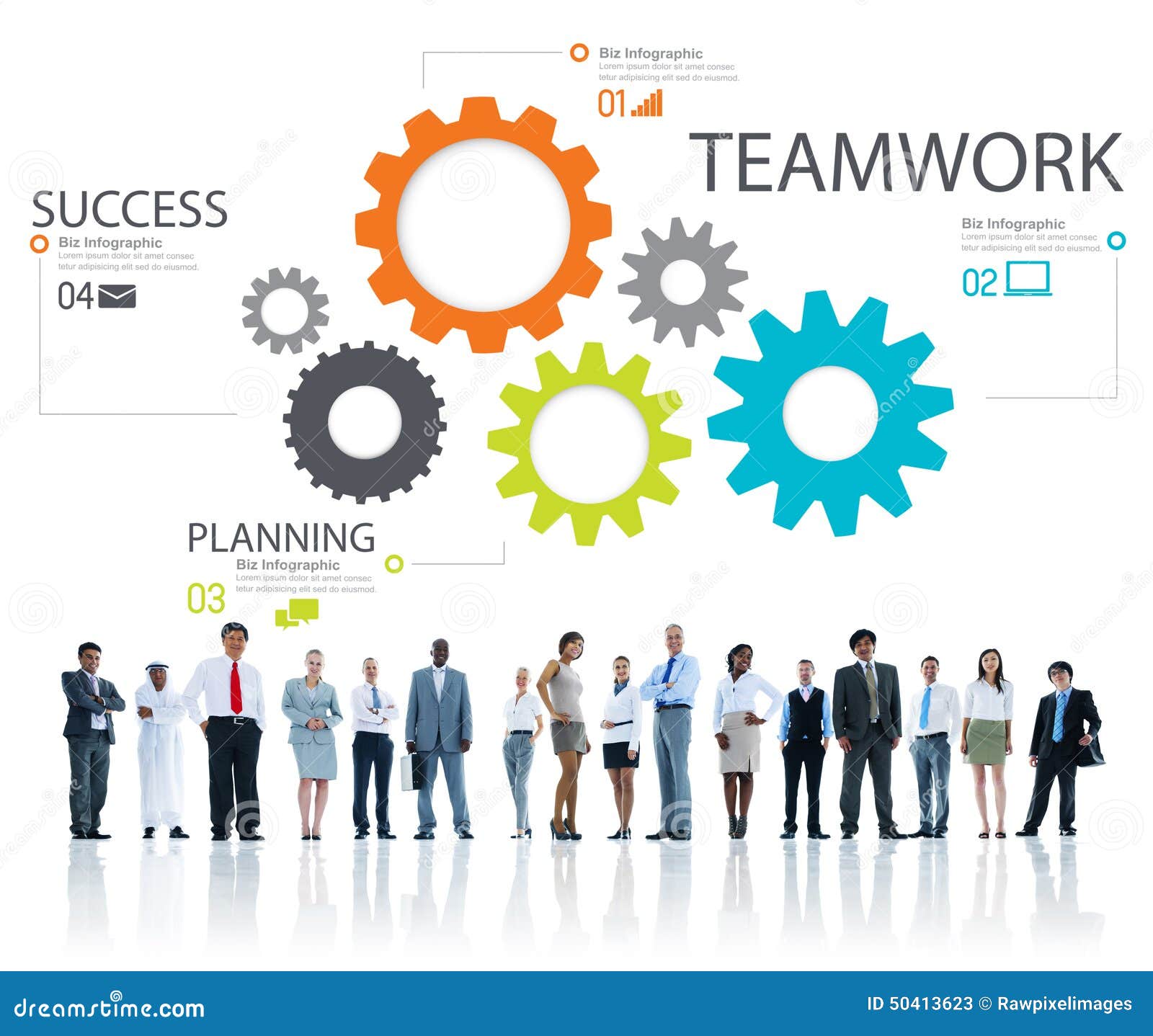Teamwork Team Group Gear Partnership Cooperation Concept Stock Image ...