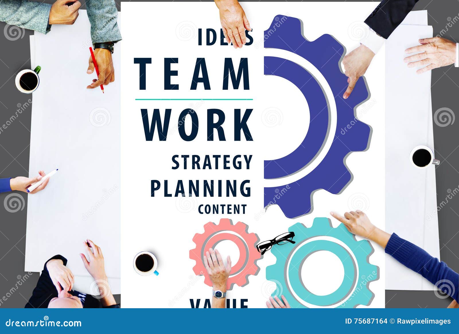 Teamwork Team Union United Cooperation Alliance Concept Stock Photo ...