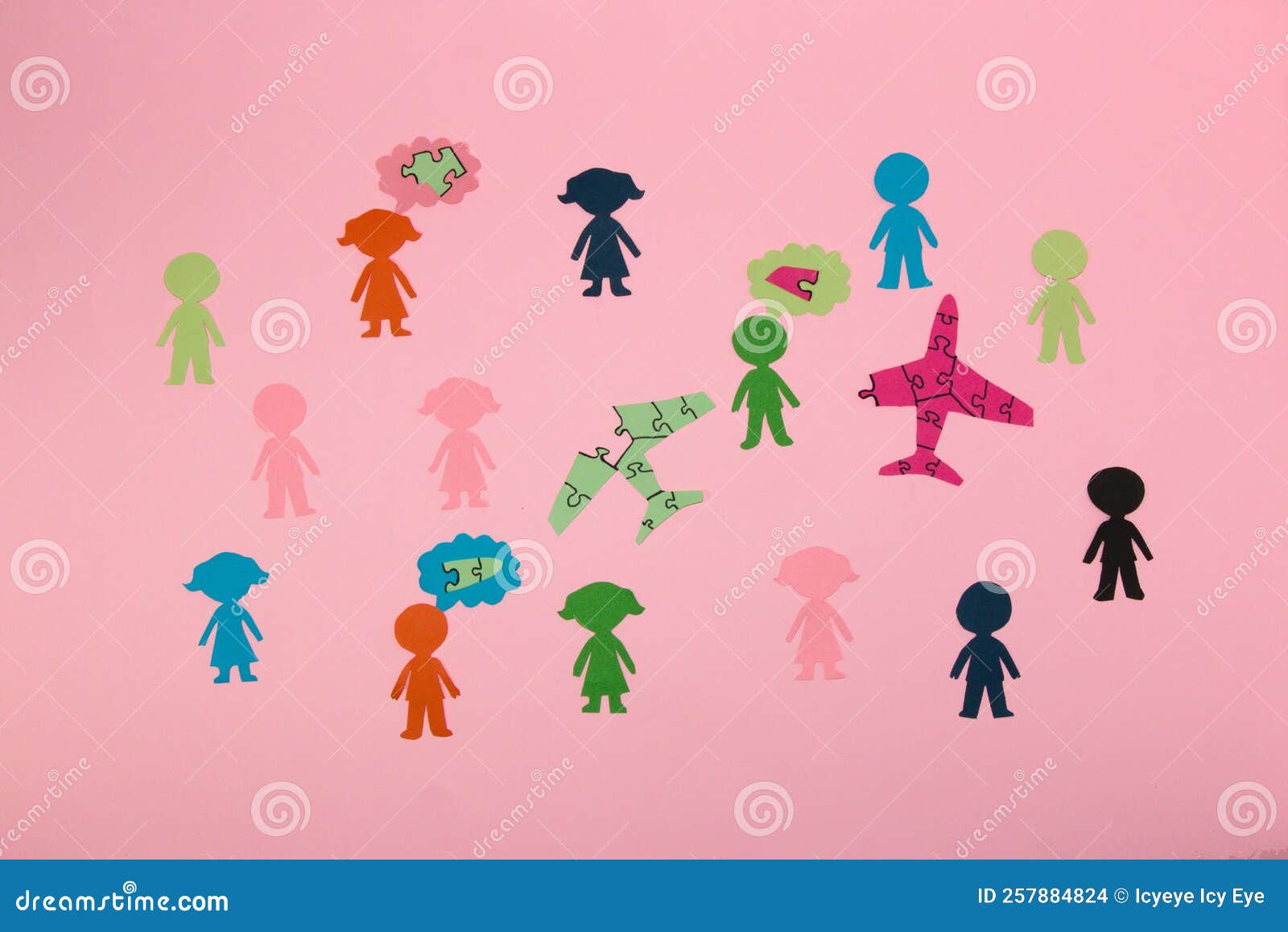 Teamwork, Team Works on Projects and Put Together a Puzzle, a New ...