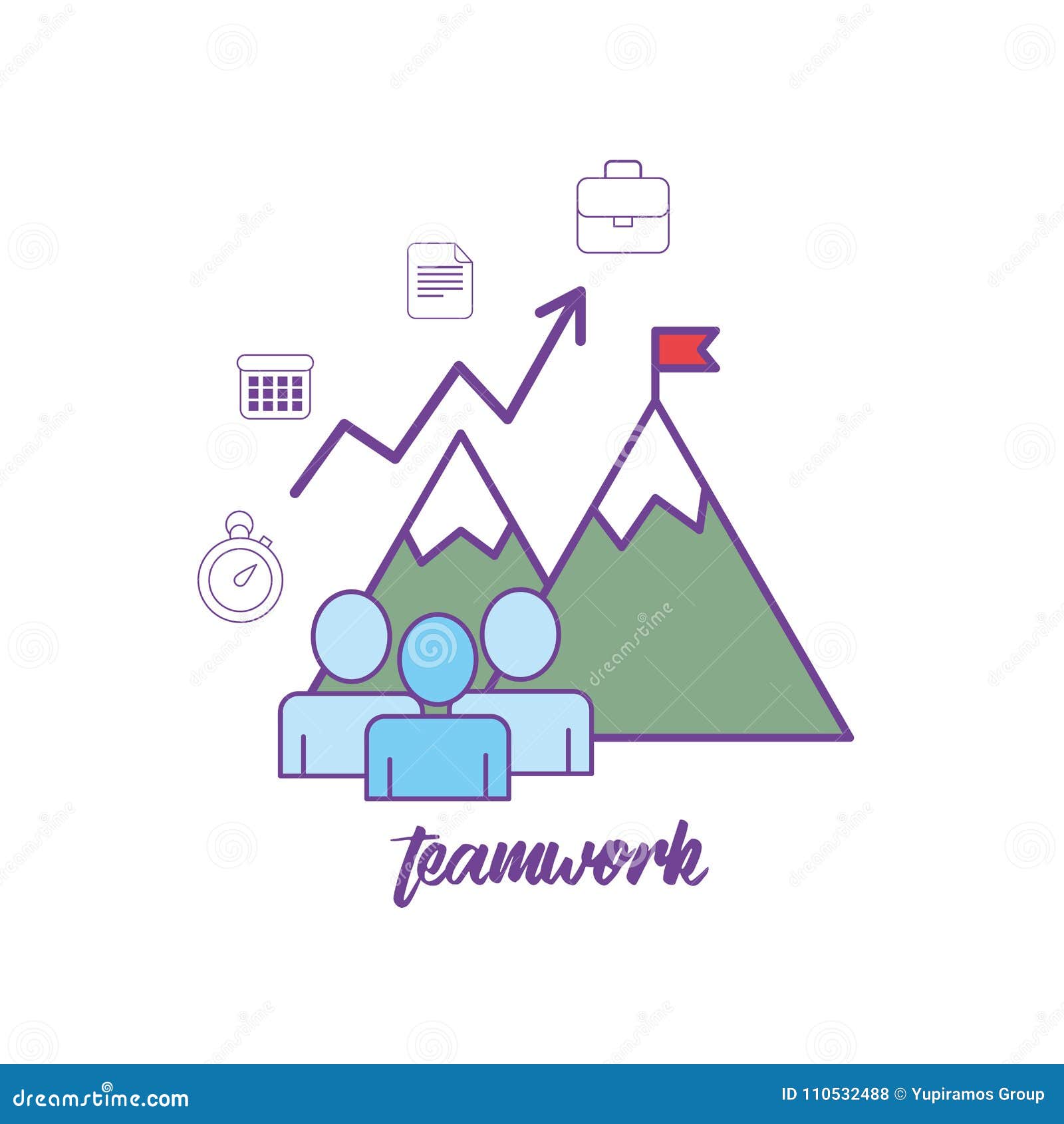 Teamwork Technology Communication Social Media Stock Vector ...