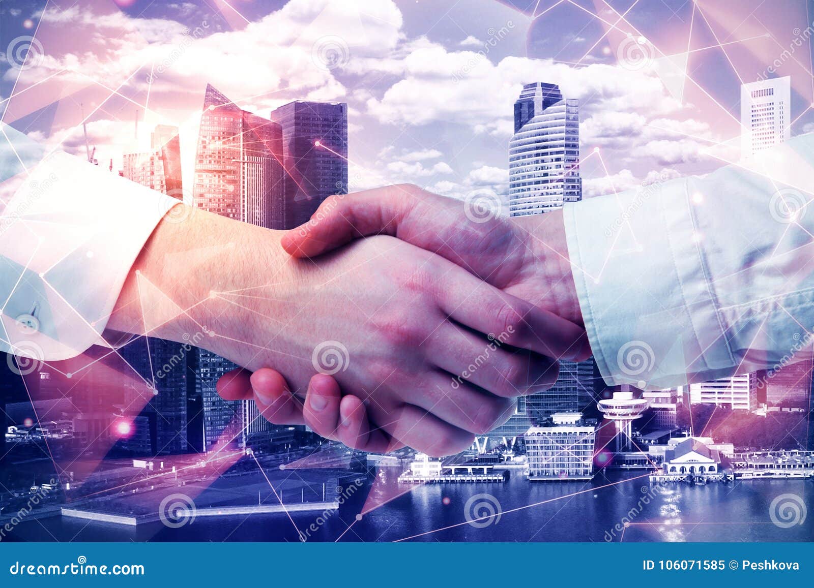 Teamwork and Technology Concept Stock Image - Image of handshake ...