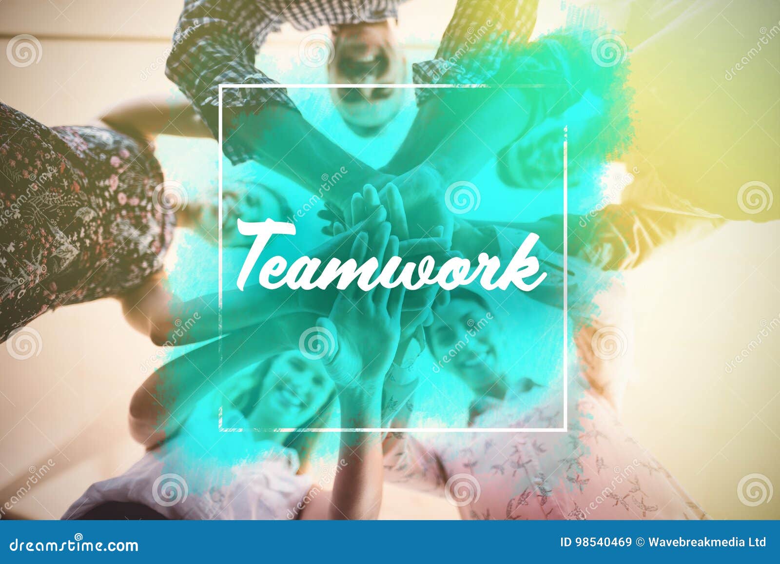 Composite Image of Teamwork Text Message Stock Image - Image of craft ...