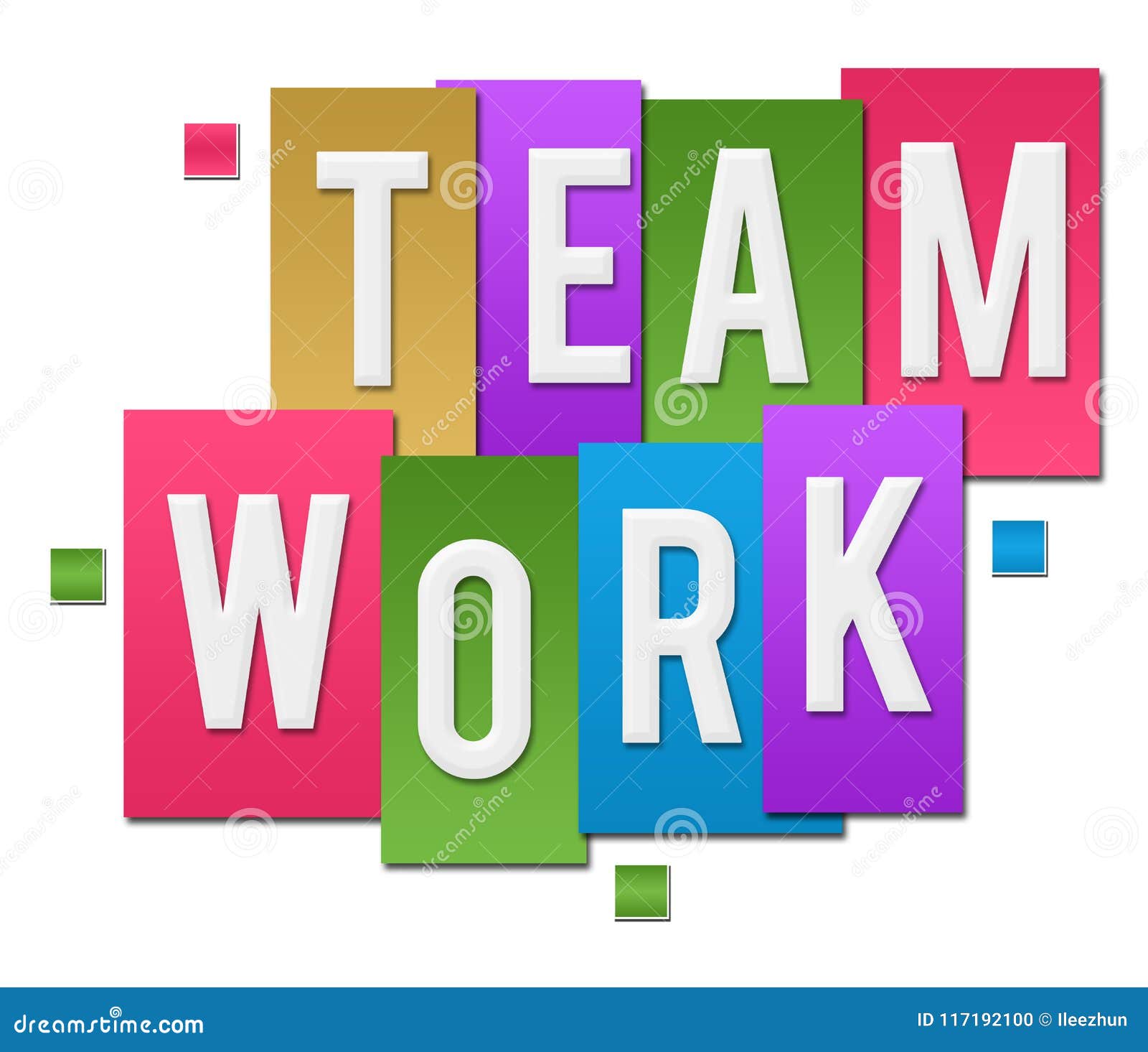 Teamwork Colorful Stripes Group Stock Illustration - Illustration of ...