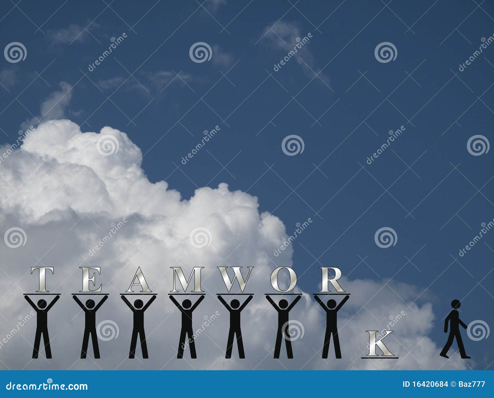 Teamwork Is The Theme Of This Illustration Of Three People Pulling On ...