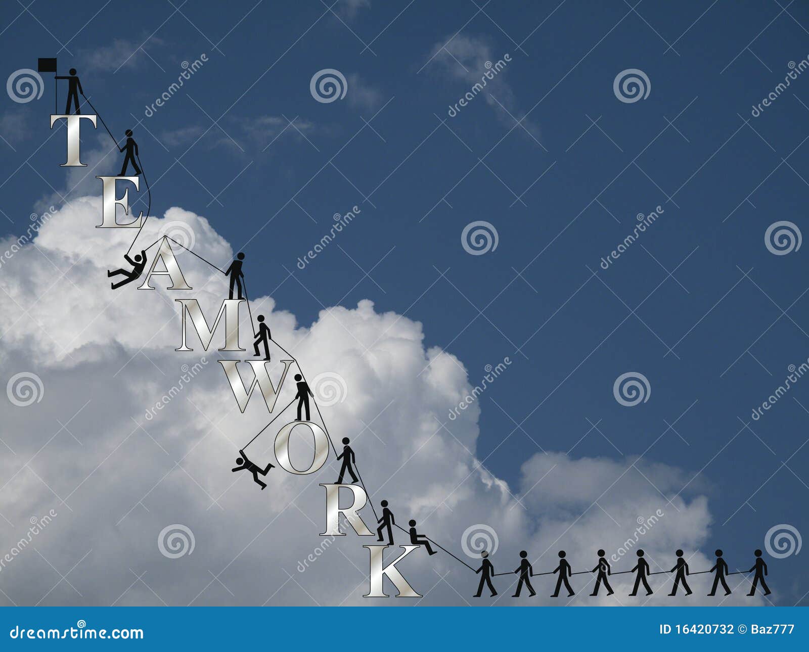 Teamwork theme stock illustration. Illustration of workers - 16420732