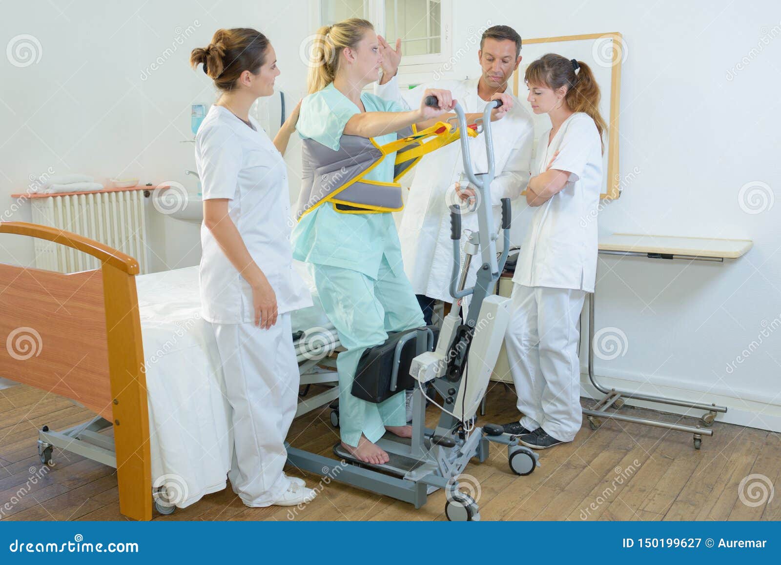 A teamwork of therapist stock image. Image of physical - 150199627