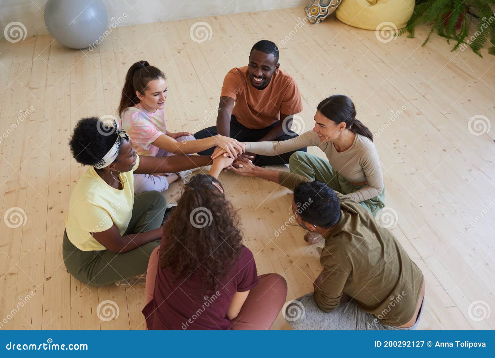 Teamwork at therapy class stock image. Image of businesswoman - 200292127