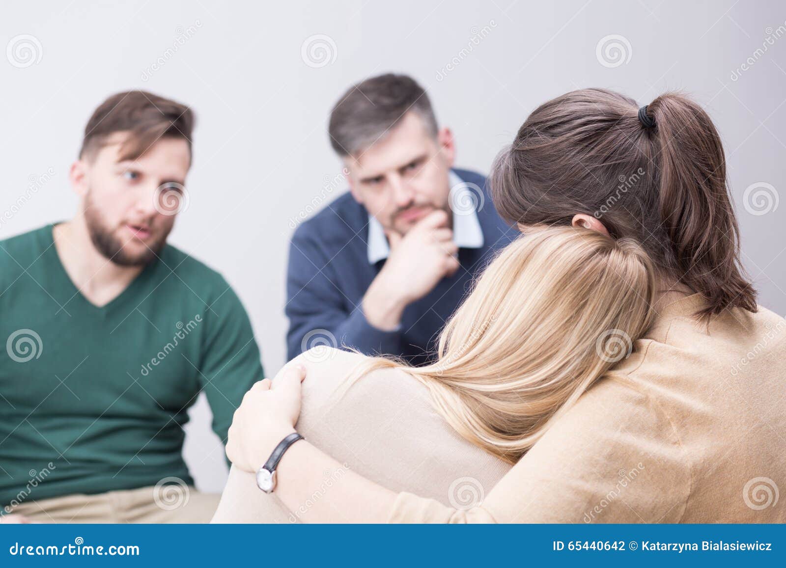 Teamwork during therapy stock photo. Image of concept - 65440642
