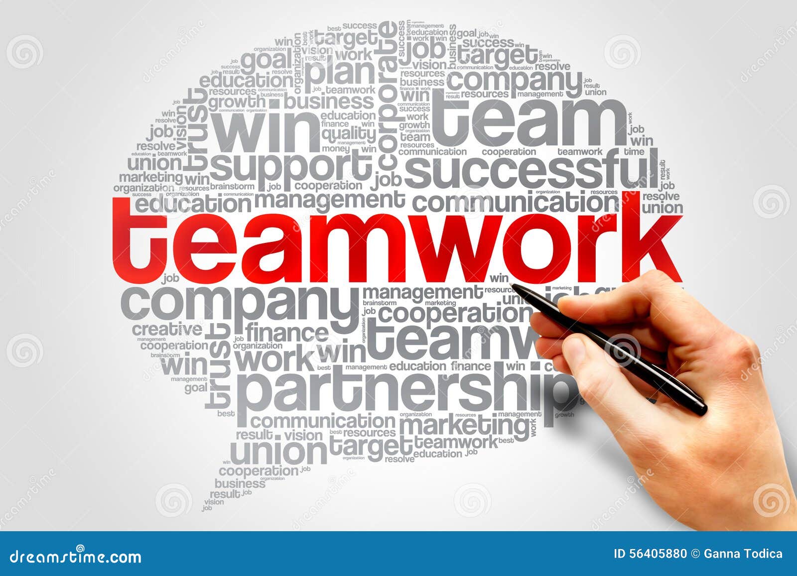 Teamwork Think Shows Contemplate Group And Teams Stock Image ...