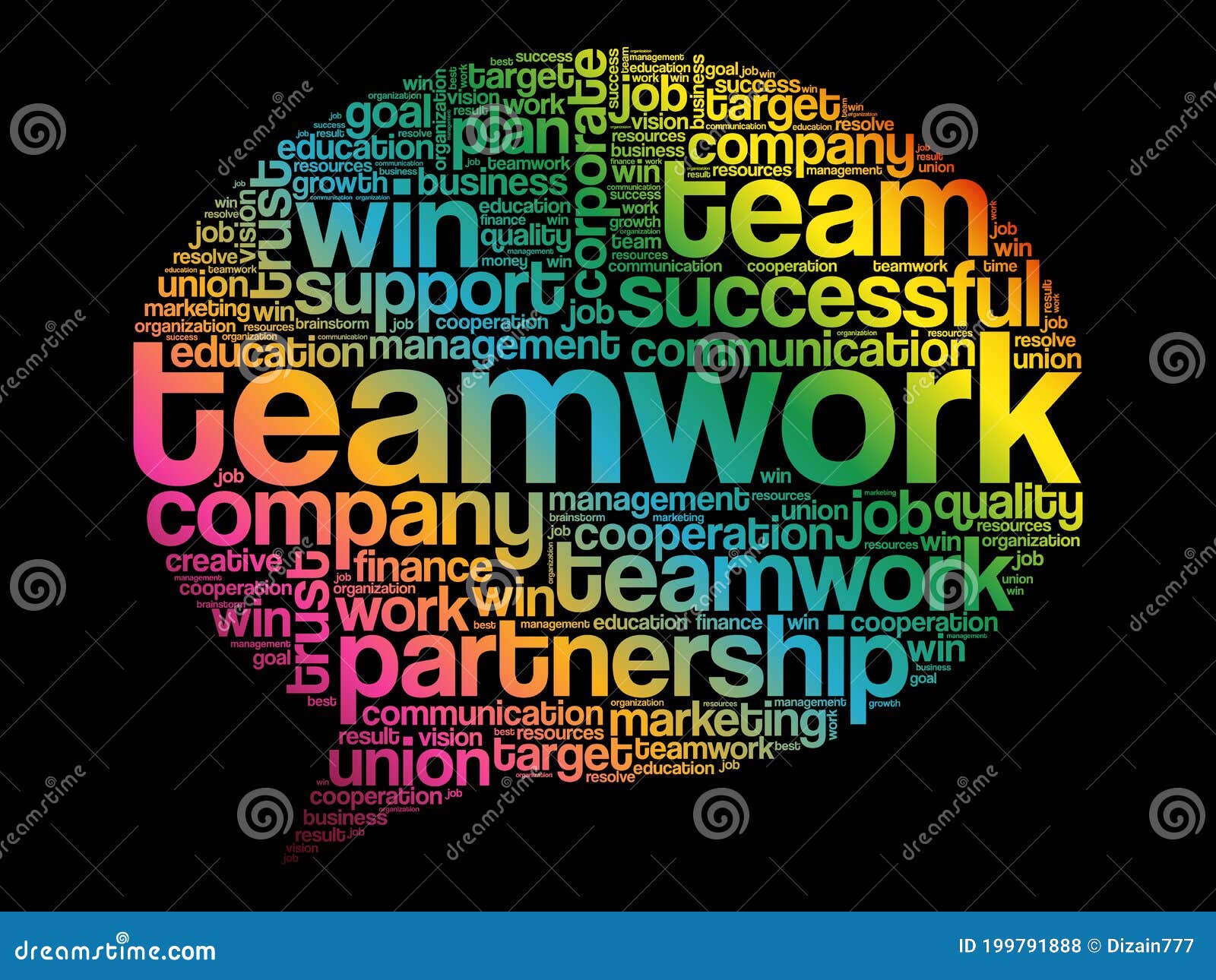 Teamwork Think Shows Contemplate Group And Teams Stock Image ...
