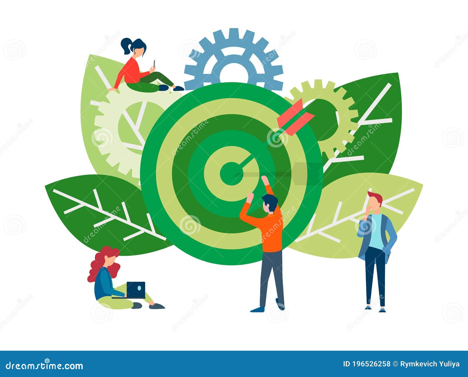 Teamwork To Achieve Common Goals and Success Stock Vector ...