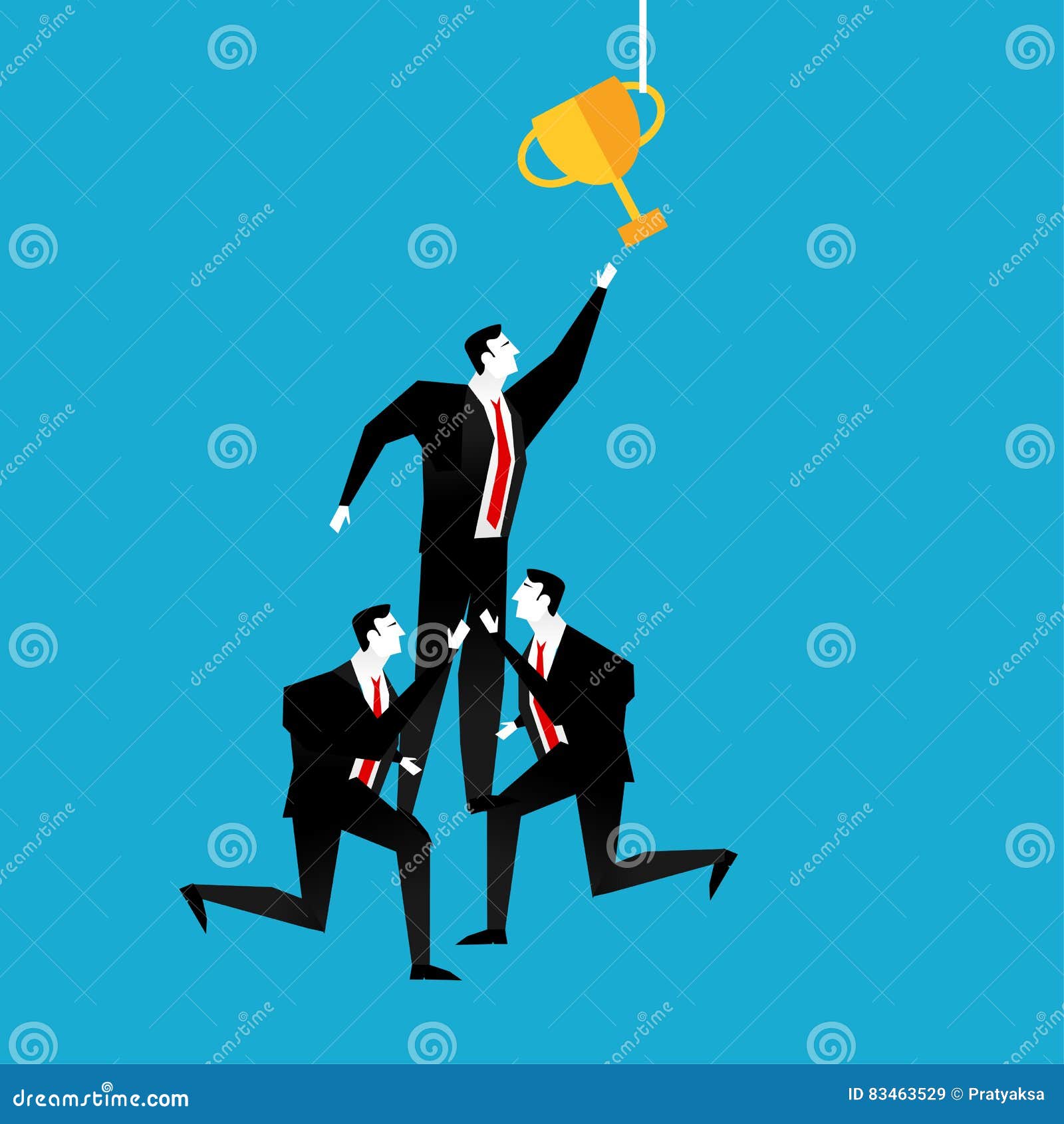 Teamwork To Be a Winner. Cooperation or Teamwork Concept Illustration ...