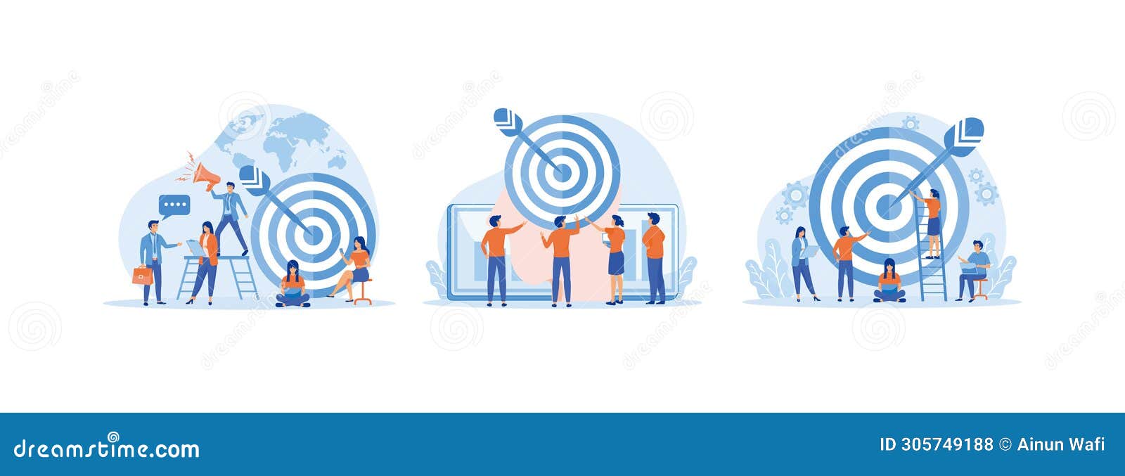 Teamwork To Build Organizational Success, Business Team Customer Target ... Teamwork To Build Organizational Success, Business Team Customer Target ...