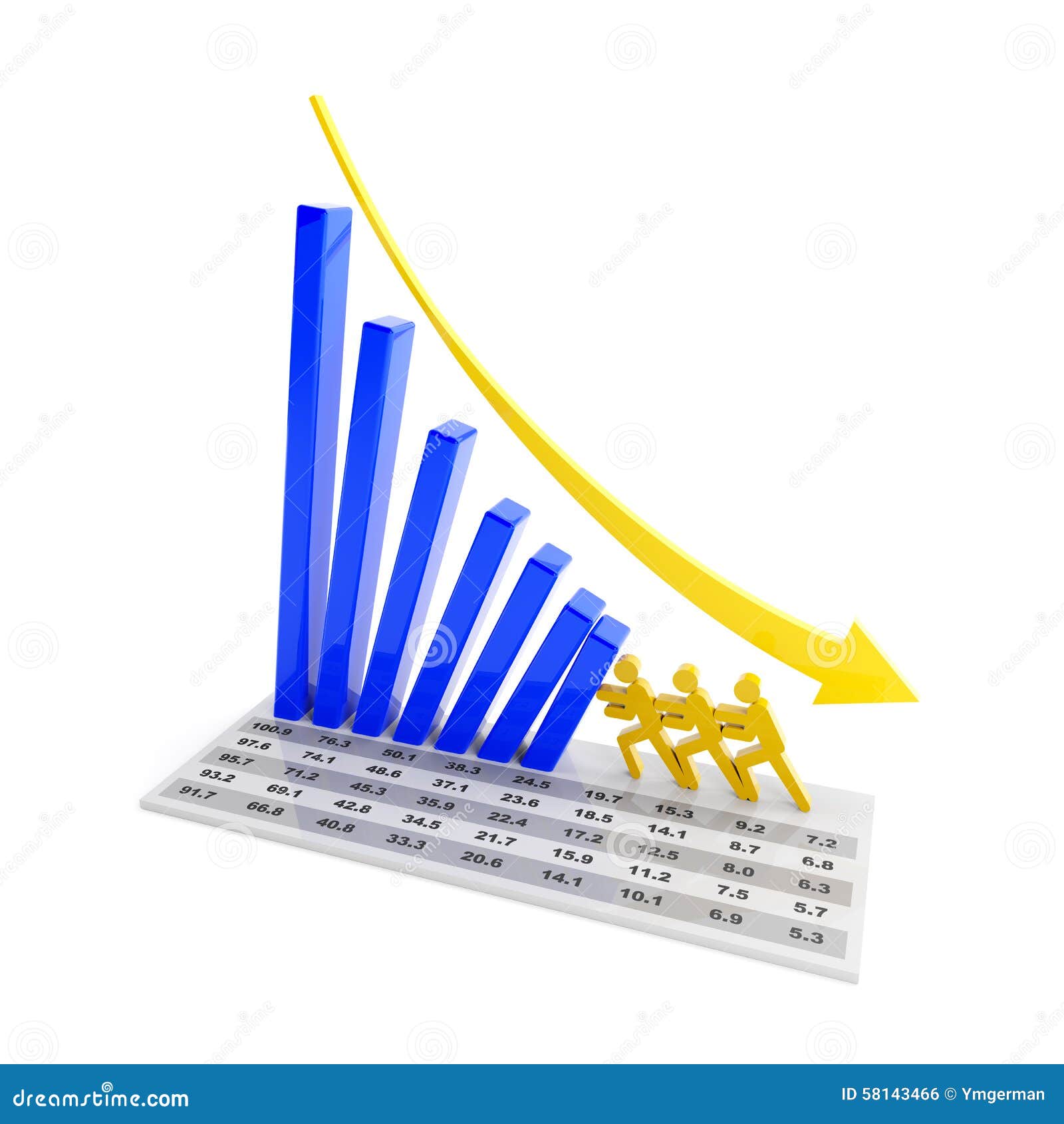 Teamwork To Stop Falling Trend Stock Illustration - Illustration of ...