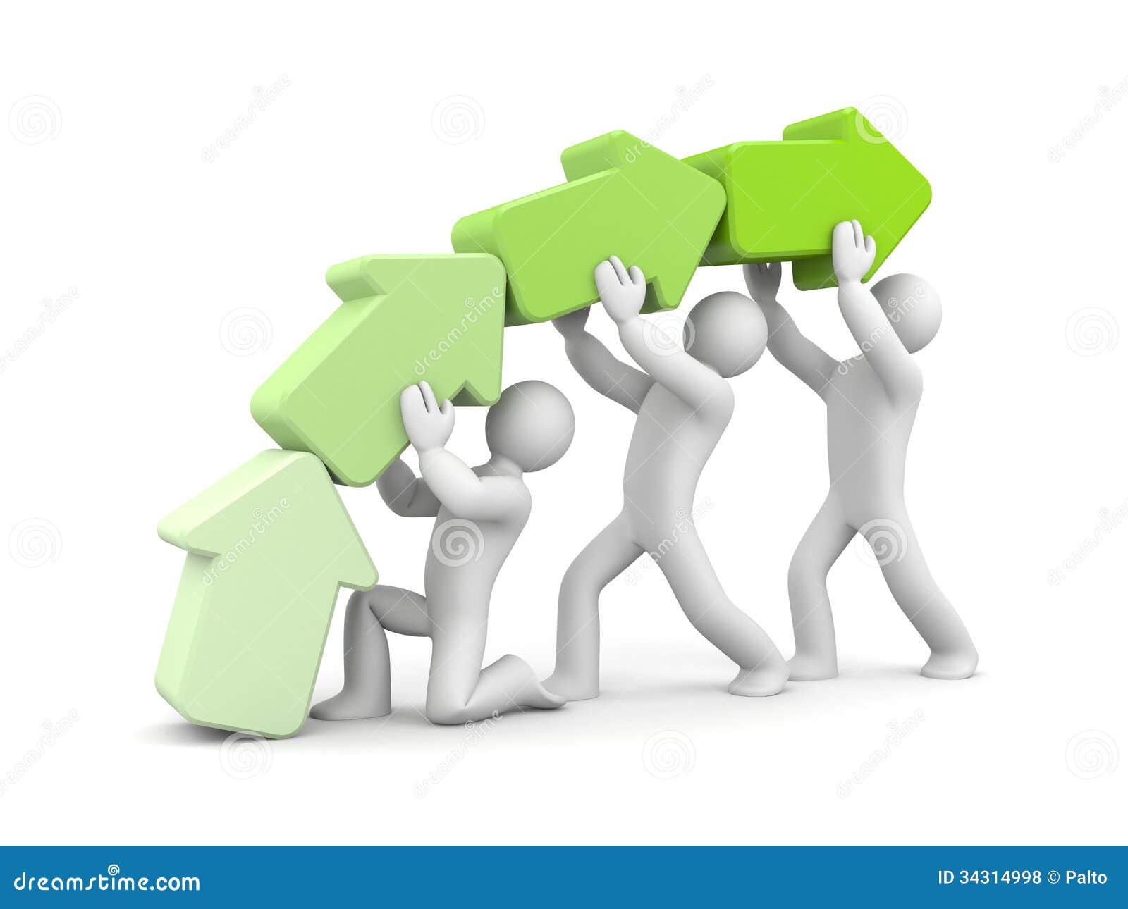 Teamwork to success stock illustration. Illustration of opportunity ...