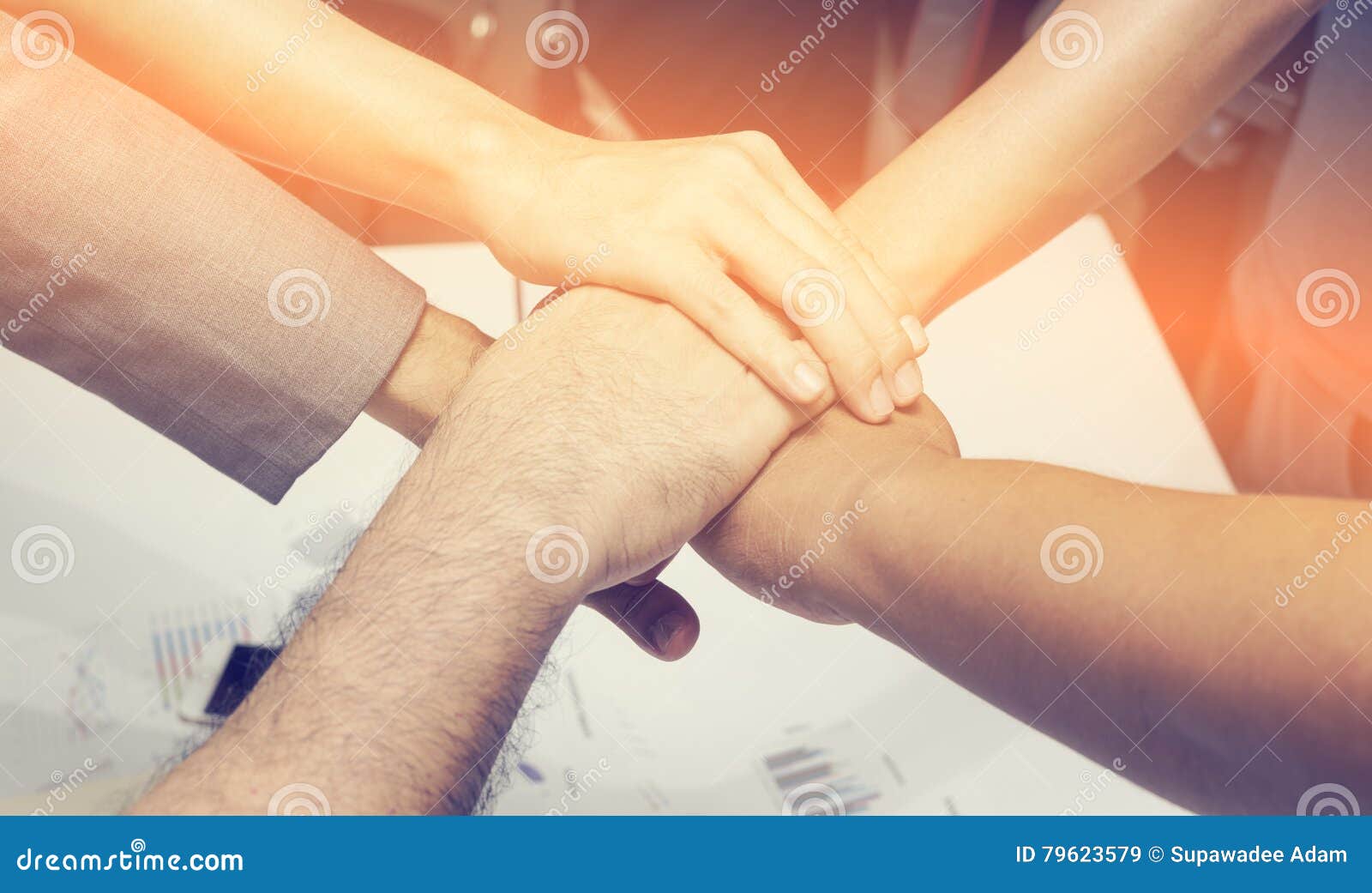 Teamwork Togetherness Collaboration Concept.Top View Stock Image ...