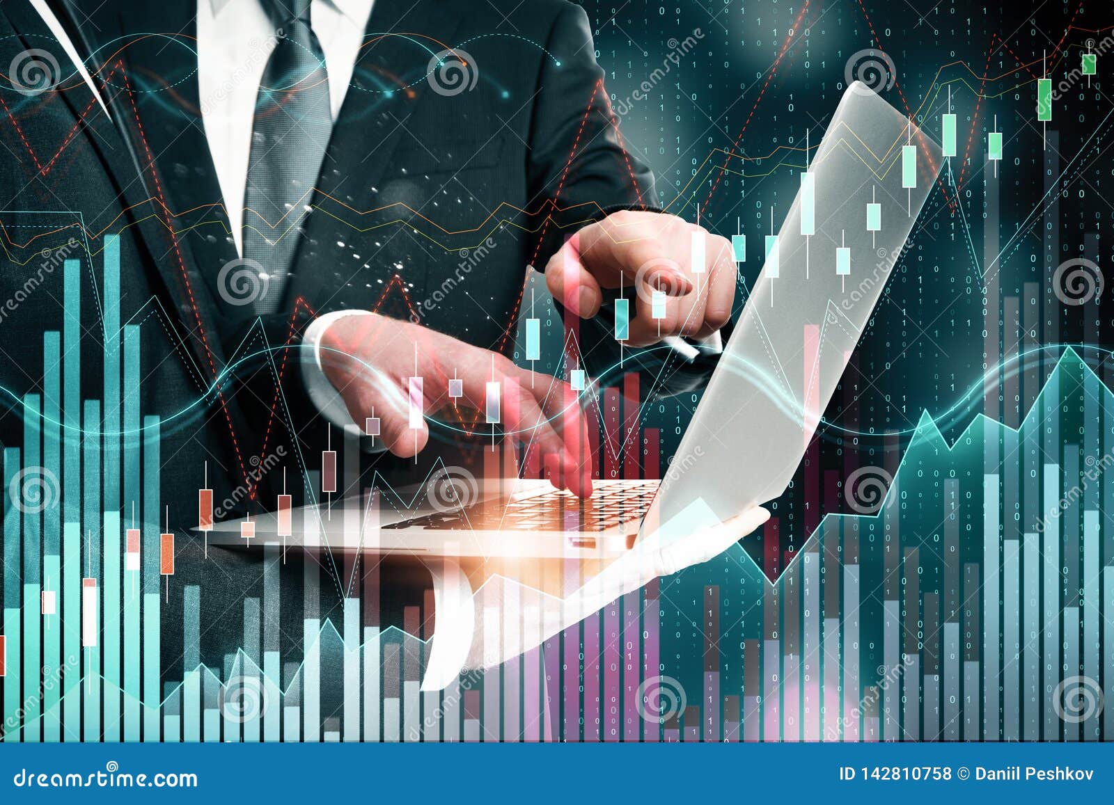 Teamwork and trade concept stock photo. Image of computer - 142810758