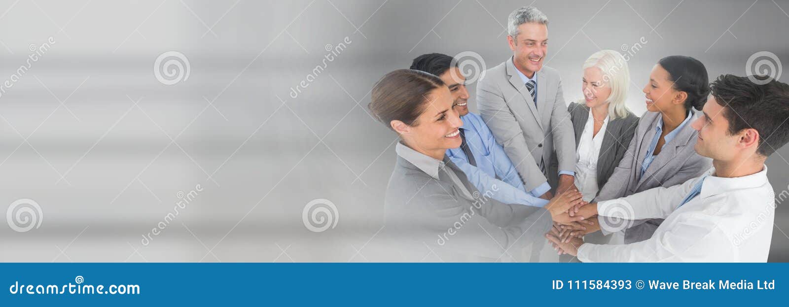 Teamwork Transition with Business People Joining Hands Stock Image ...