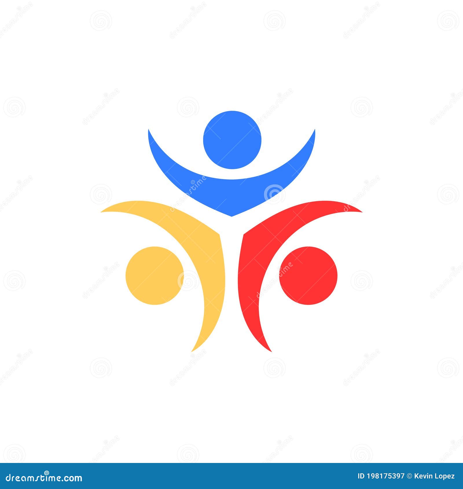 Teamwork Trio Group, Vector Symbol Stock Vector - Illustration of ...