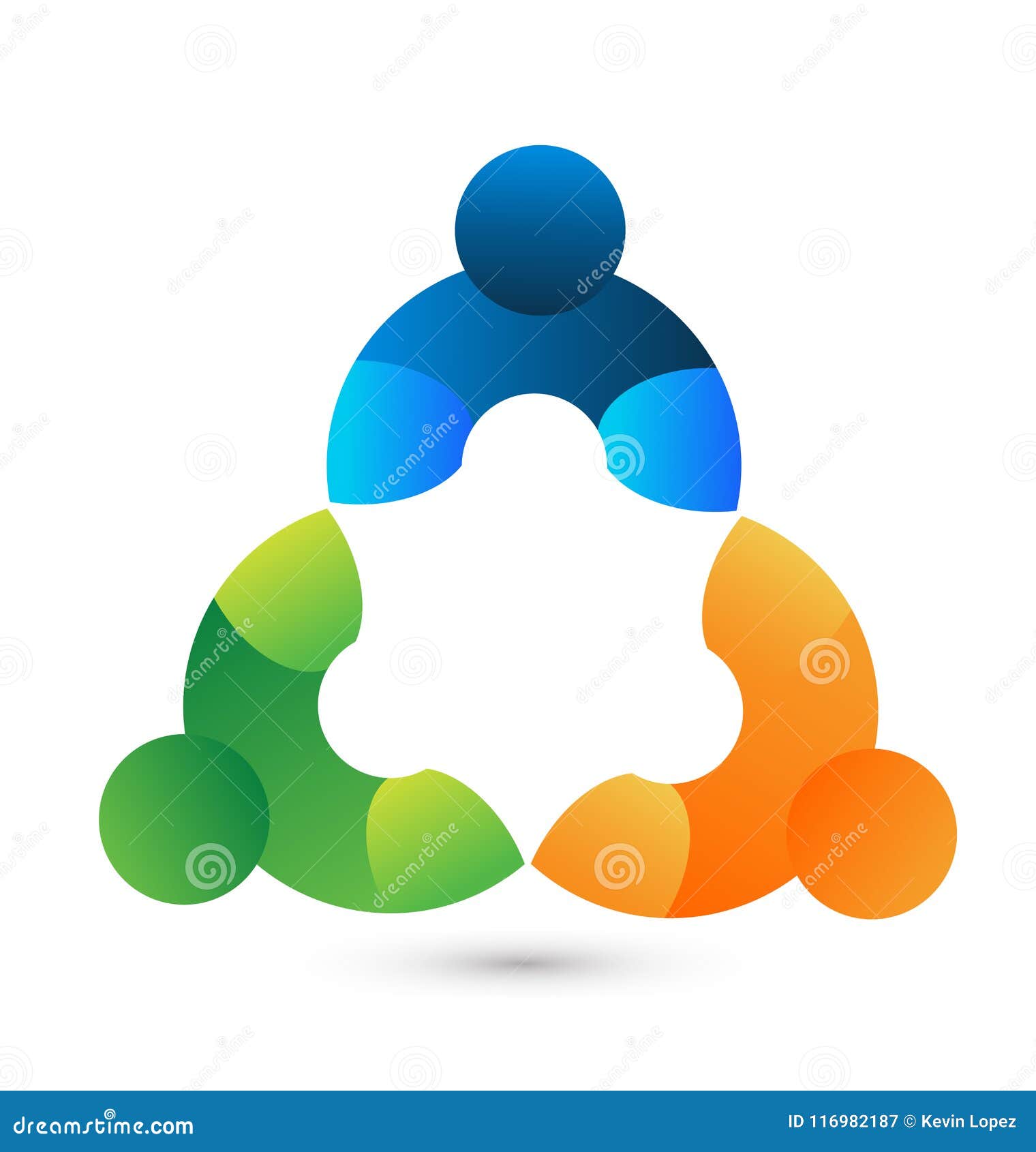 Teamwork Trio People Group, Business Vector Logo Stock Vector ...