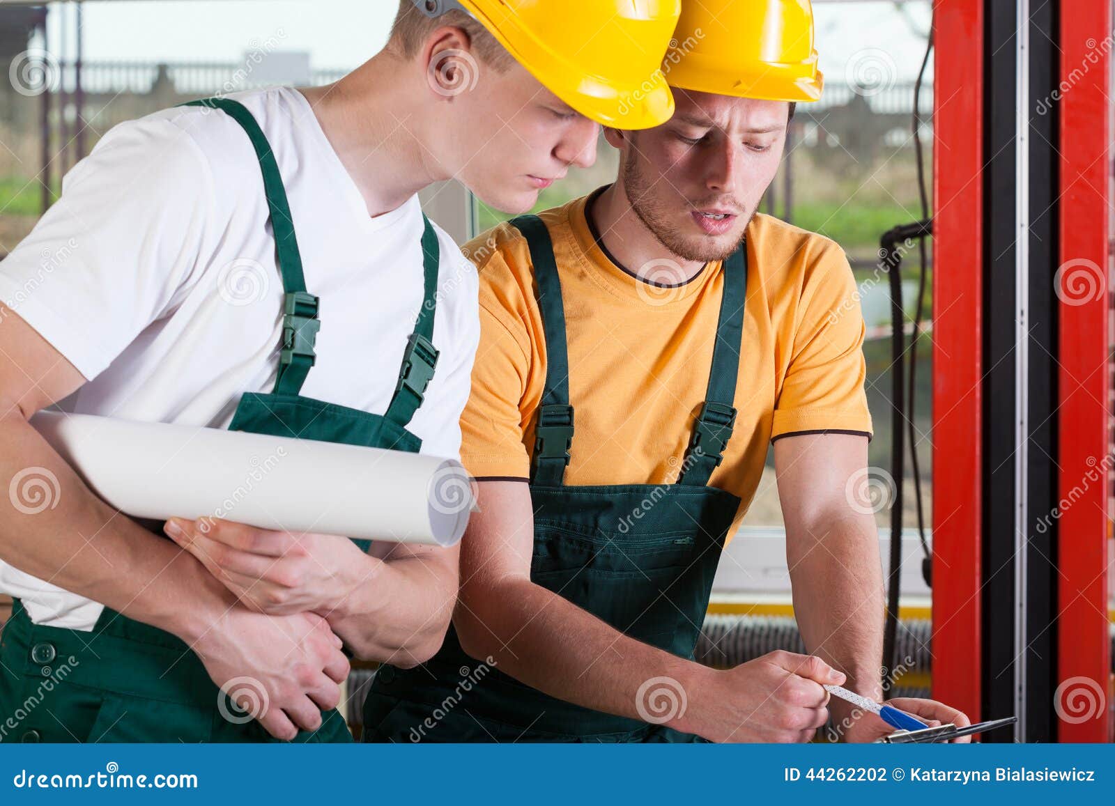 Teamwork of Two Factory Engineers Stock Photo - Image of indoor ...