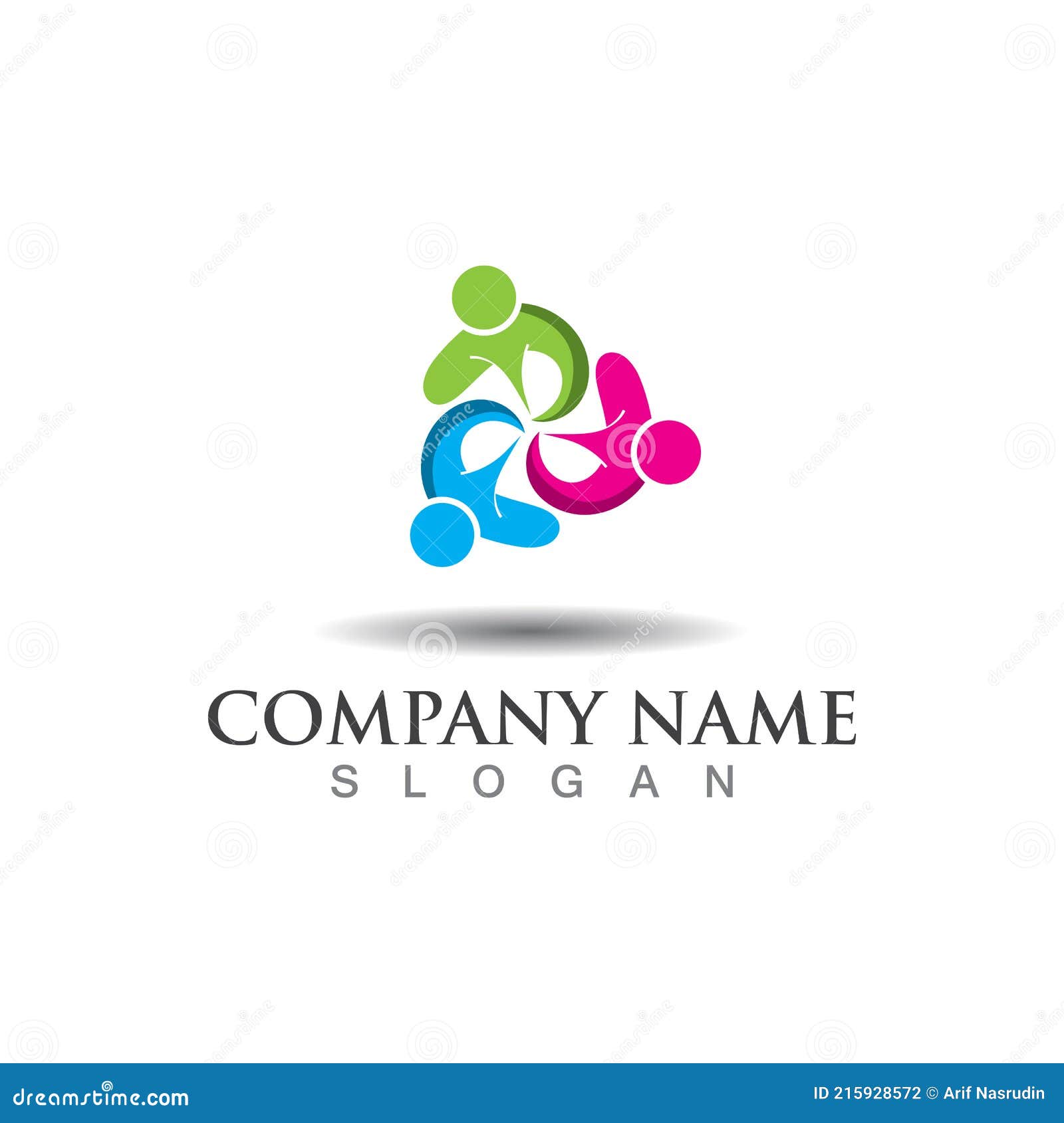 Teamwork Union Logo, Heart Of Human Union Logo Vector Illustration ...