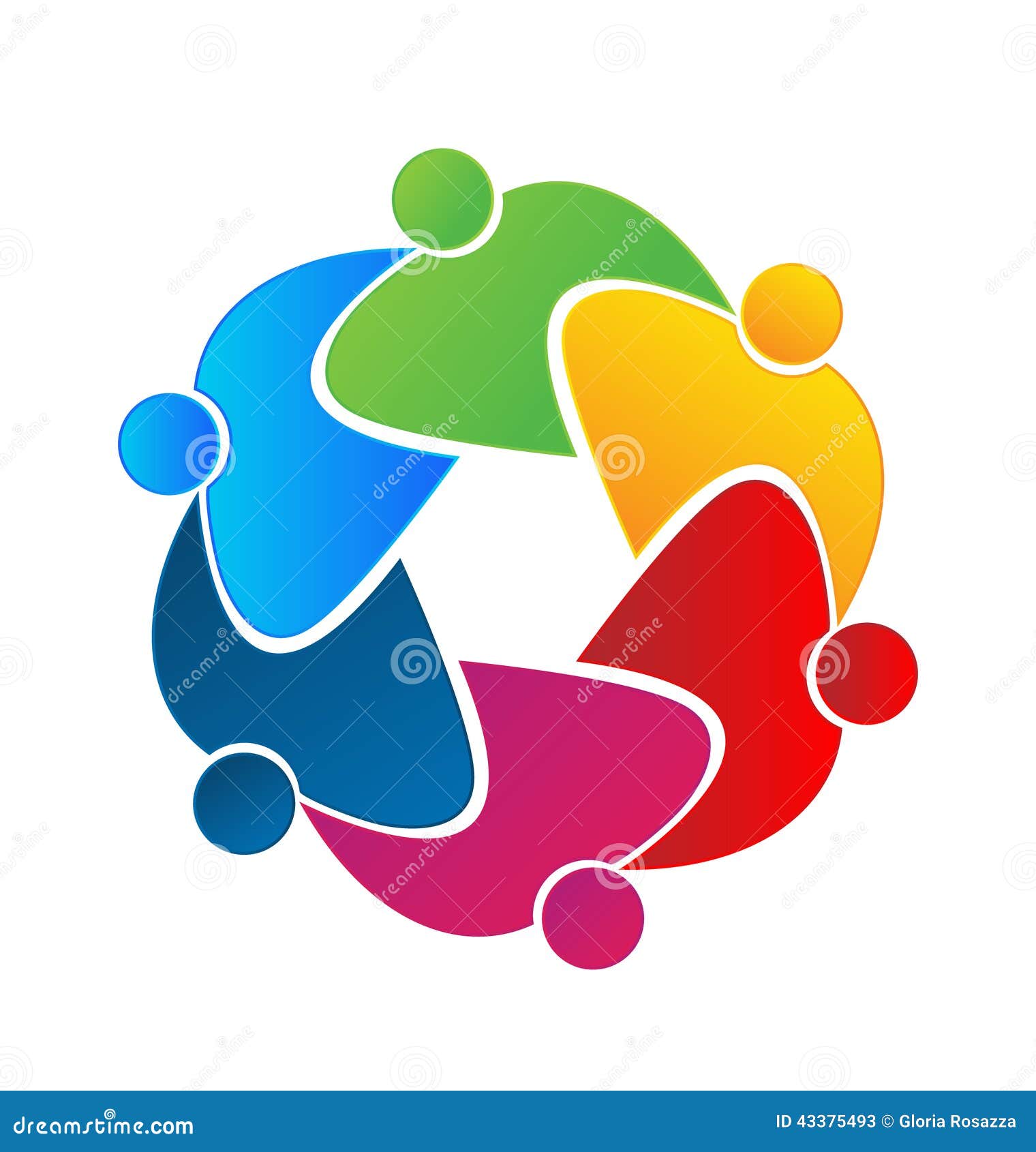 Teamwork Union People Logo Concept Stock Vector - Illustration of ...