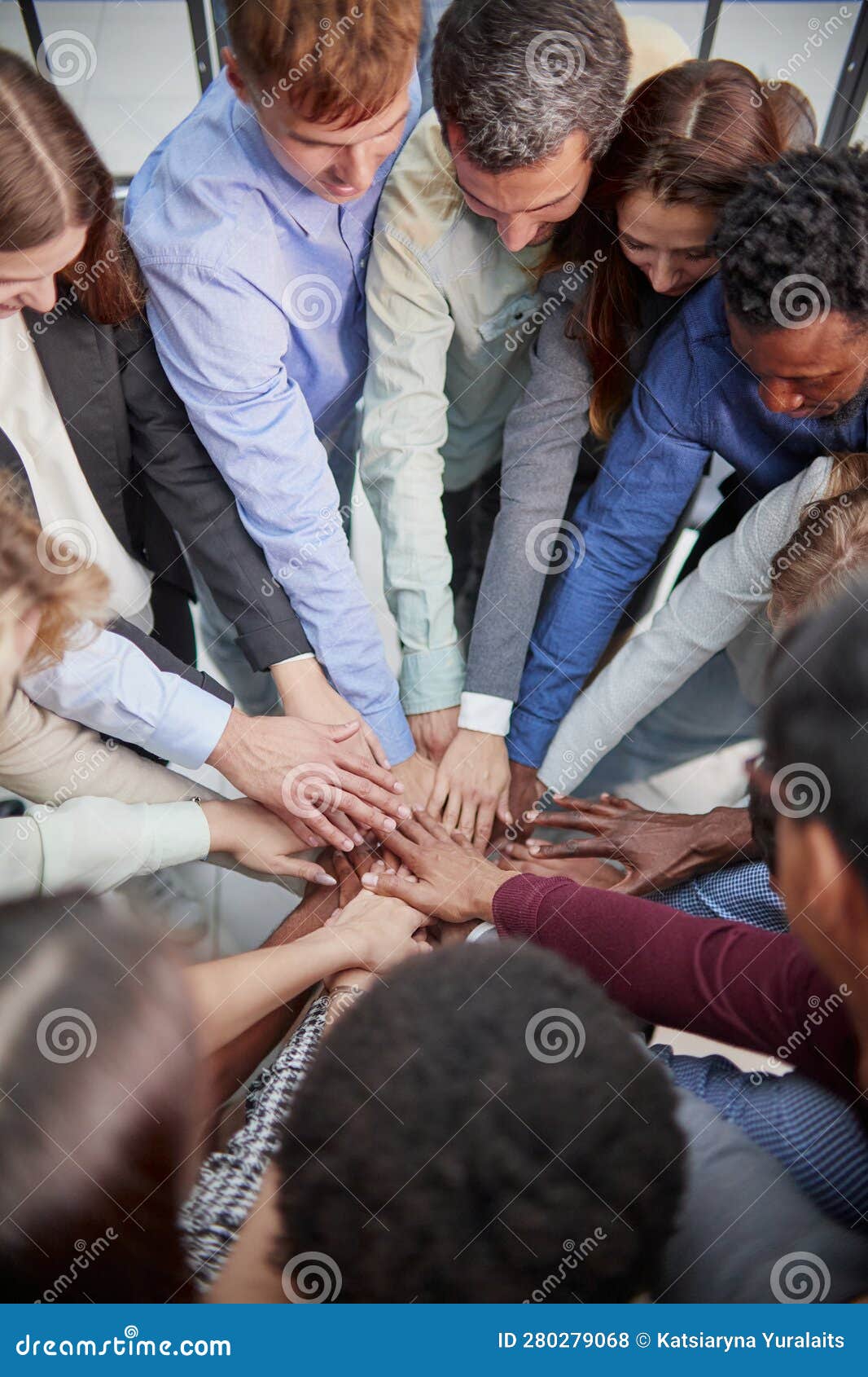 Teamwork, Unity Concept, Group of Friends Put Their Hands Together with ...