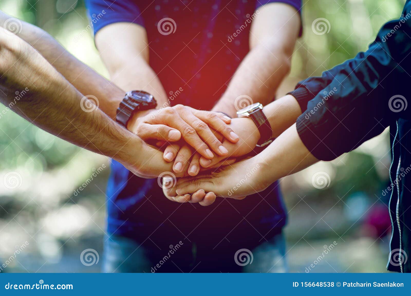 Unity Teamwork, Handshaking in the Team Team Concept Stock Photo ...