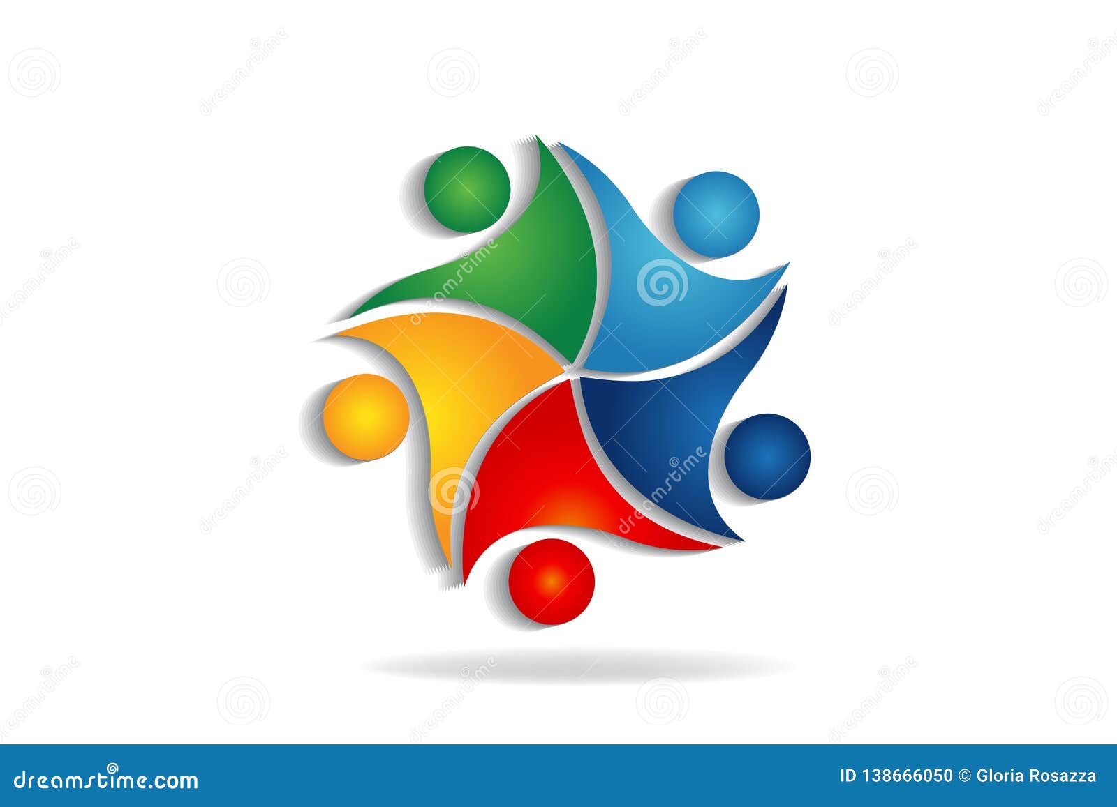 Teamwork Unity People Logo Vector Stock Vector - Illustration of ...