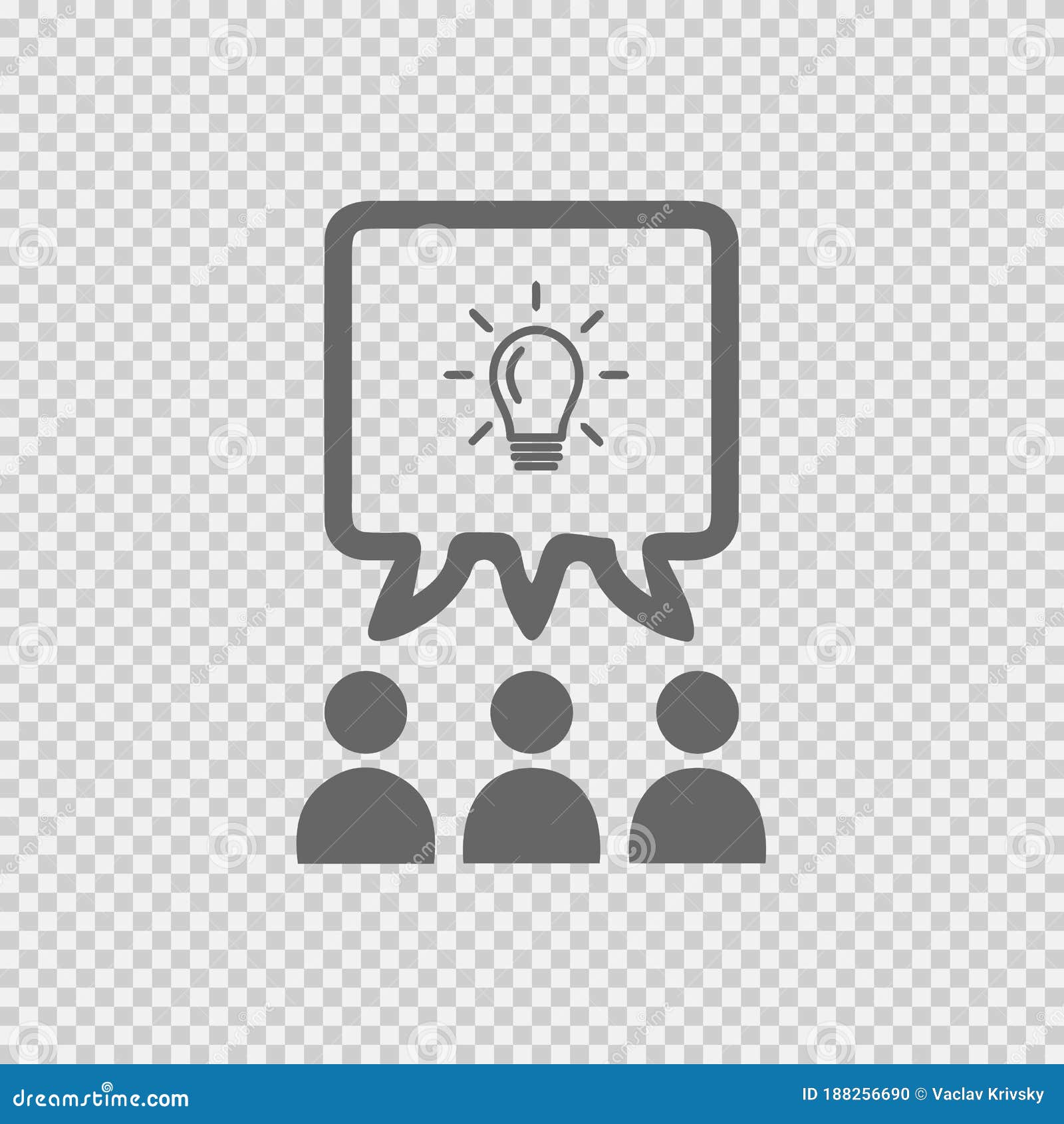 Teamwork Vector Icon. Business Idea Discussion Logo. Business Meeting ...