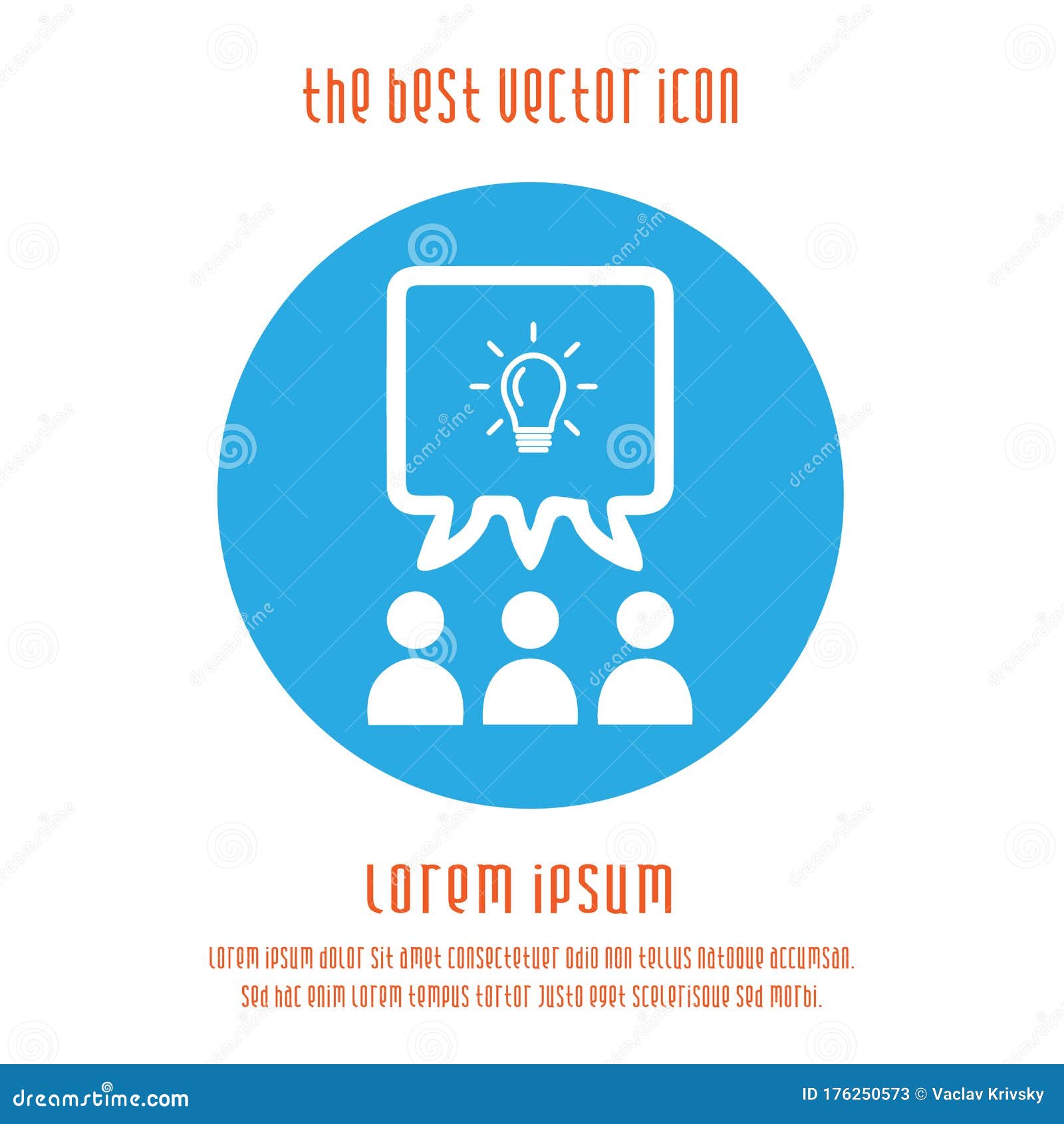 Teamwork Vector Icon Eps 10. Business Idea Discussion Stock Vector ...