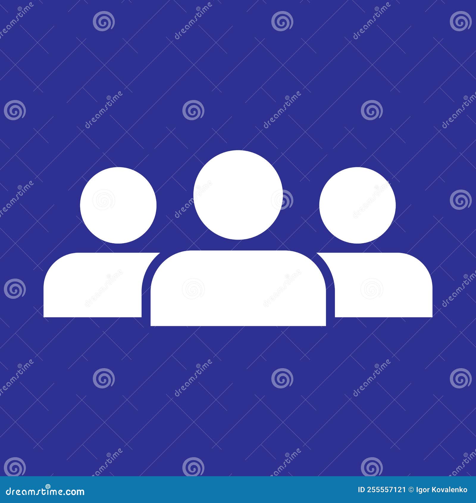 Teamwork Vector Icon. Team of People Simple Isolated Symbol Sign. Stock ...