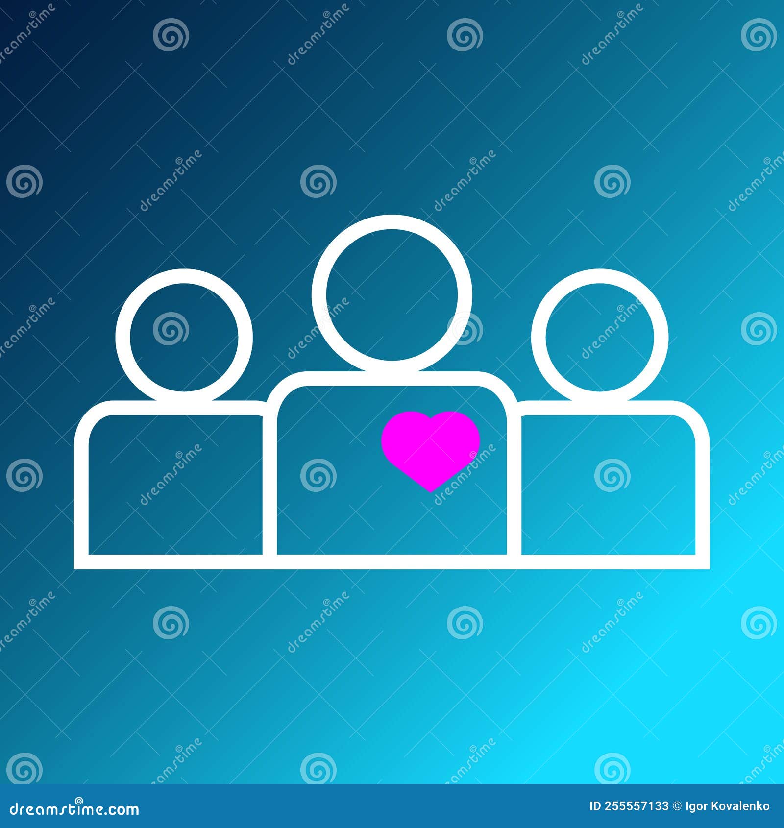 Teamwork Vector Icon. Team of People Simple Isolated Symbol Sign. Stock ...