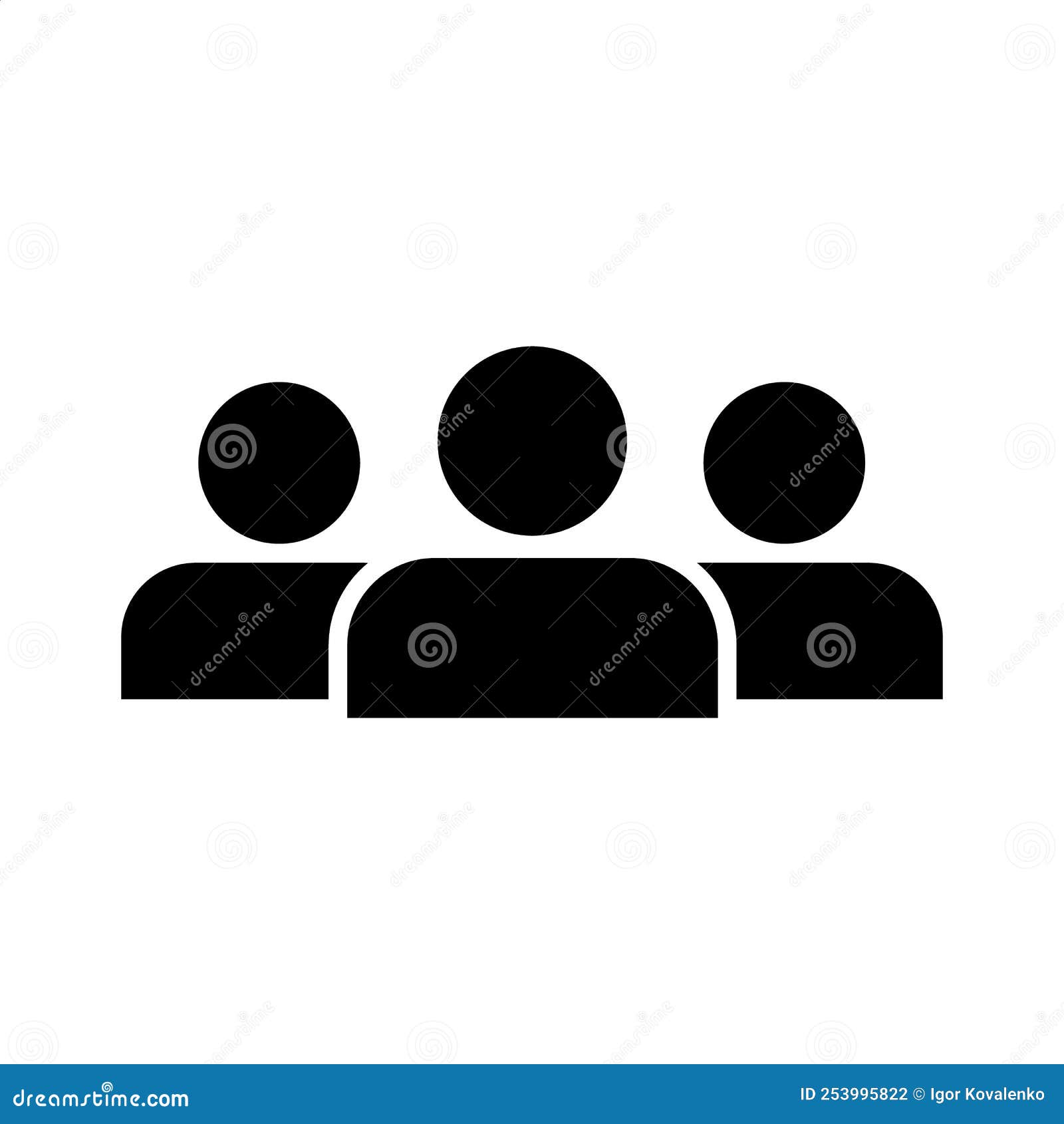 Teamwork Vector Icon. Team of People Simple Isolated Symbol Sign ...