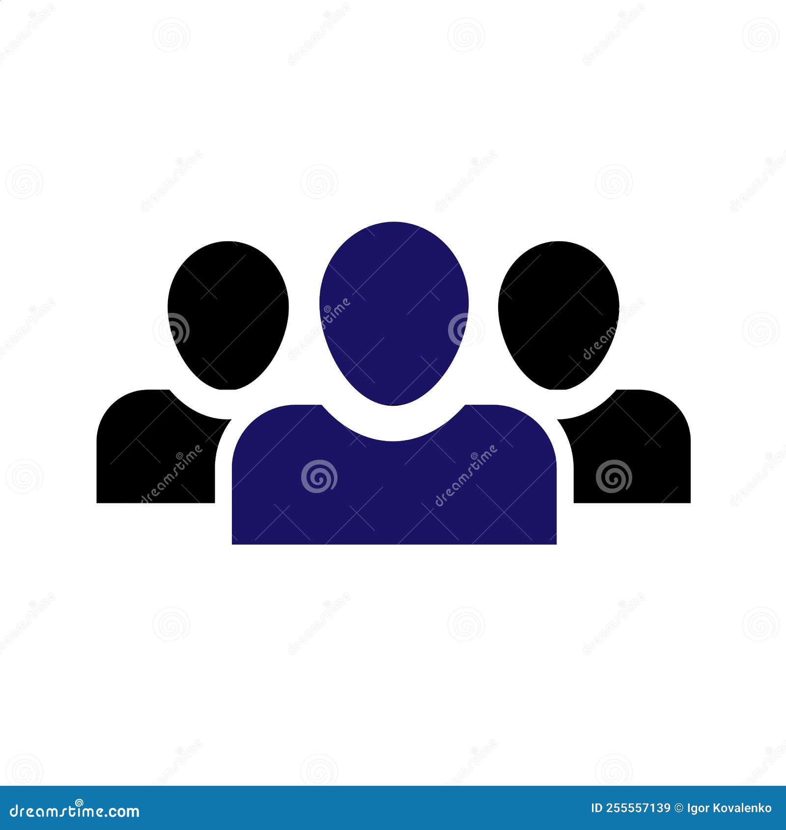 Teamwork Vector Icon. Team of People Simple Isolated Symbol Sign ...
