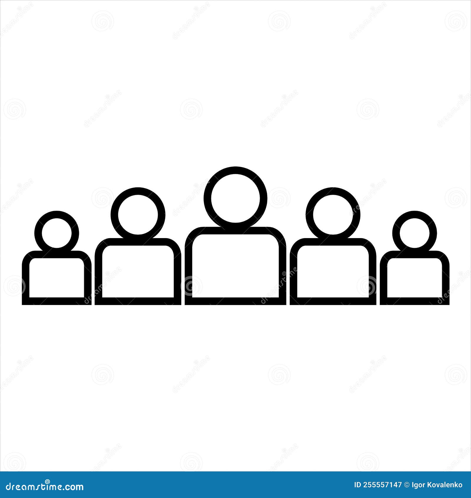 Teamwork Vector Icon. Team of People Simple Isolated Symbol Sign ...