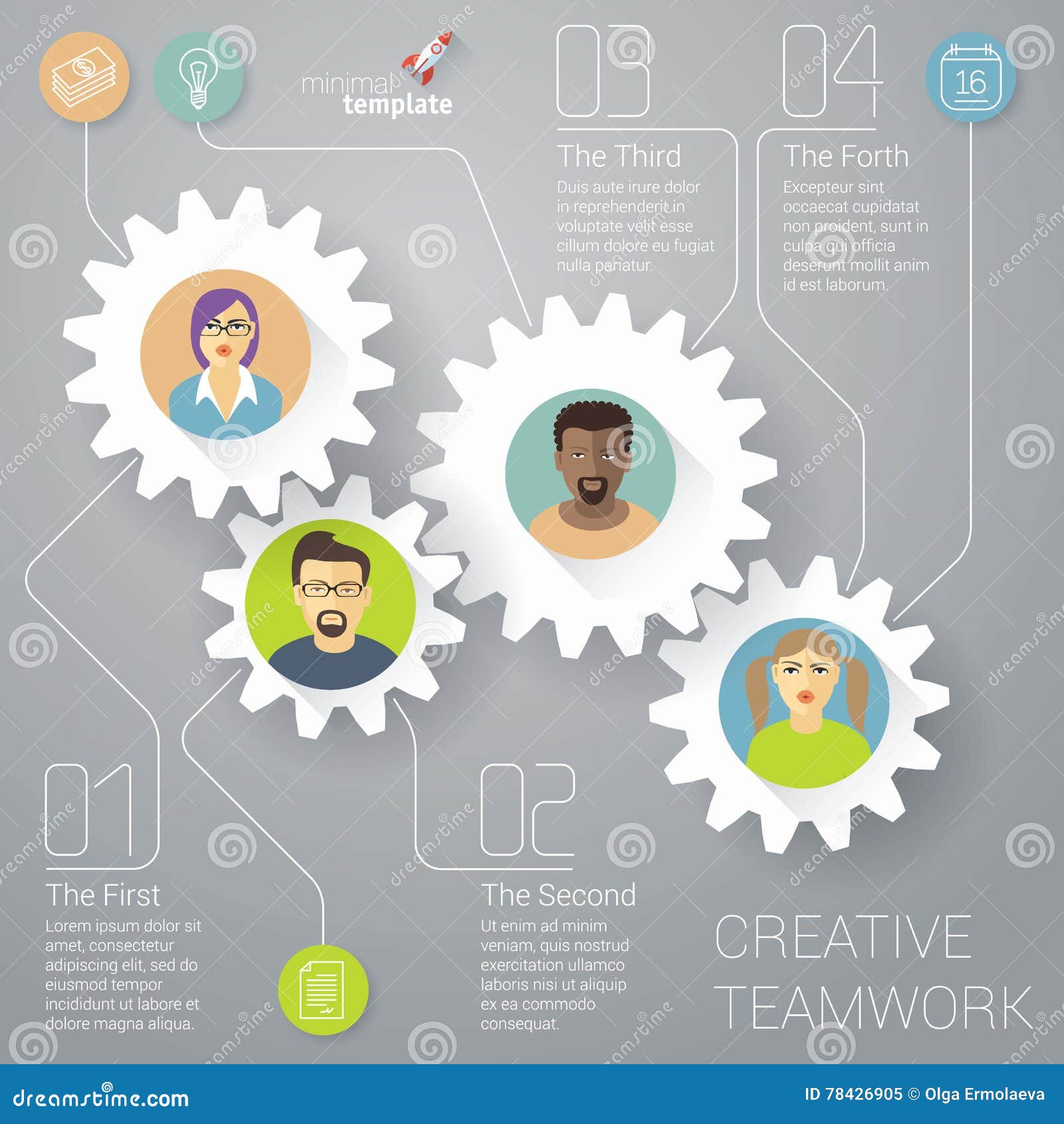 Teamwork Vector Working Gear Mock Up Stock Vector - Illustration of ...