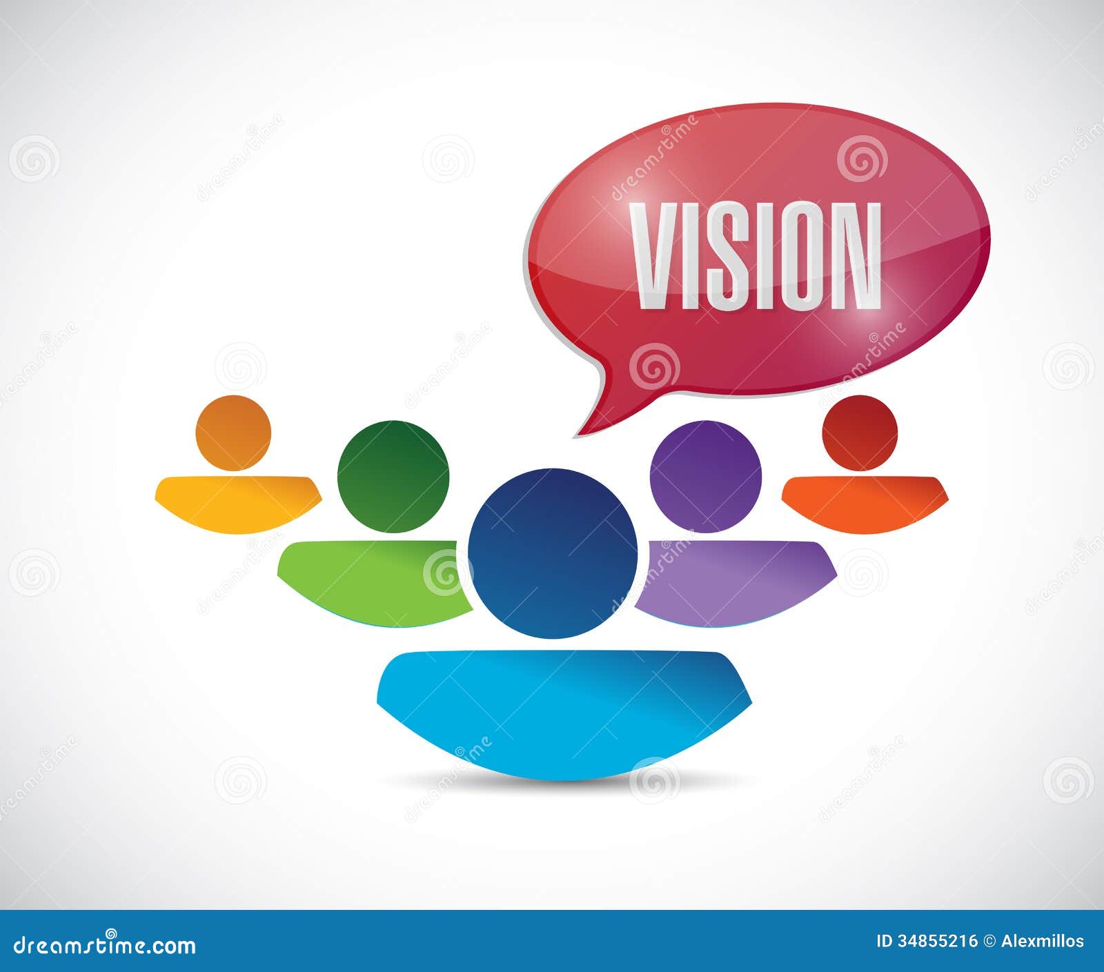 Teamwork Vision Illustration Design Stock Illustration - Illustration ...