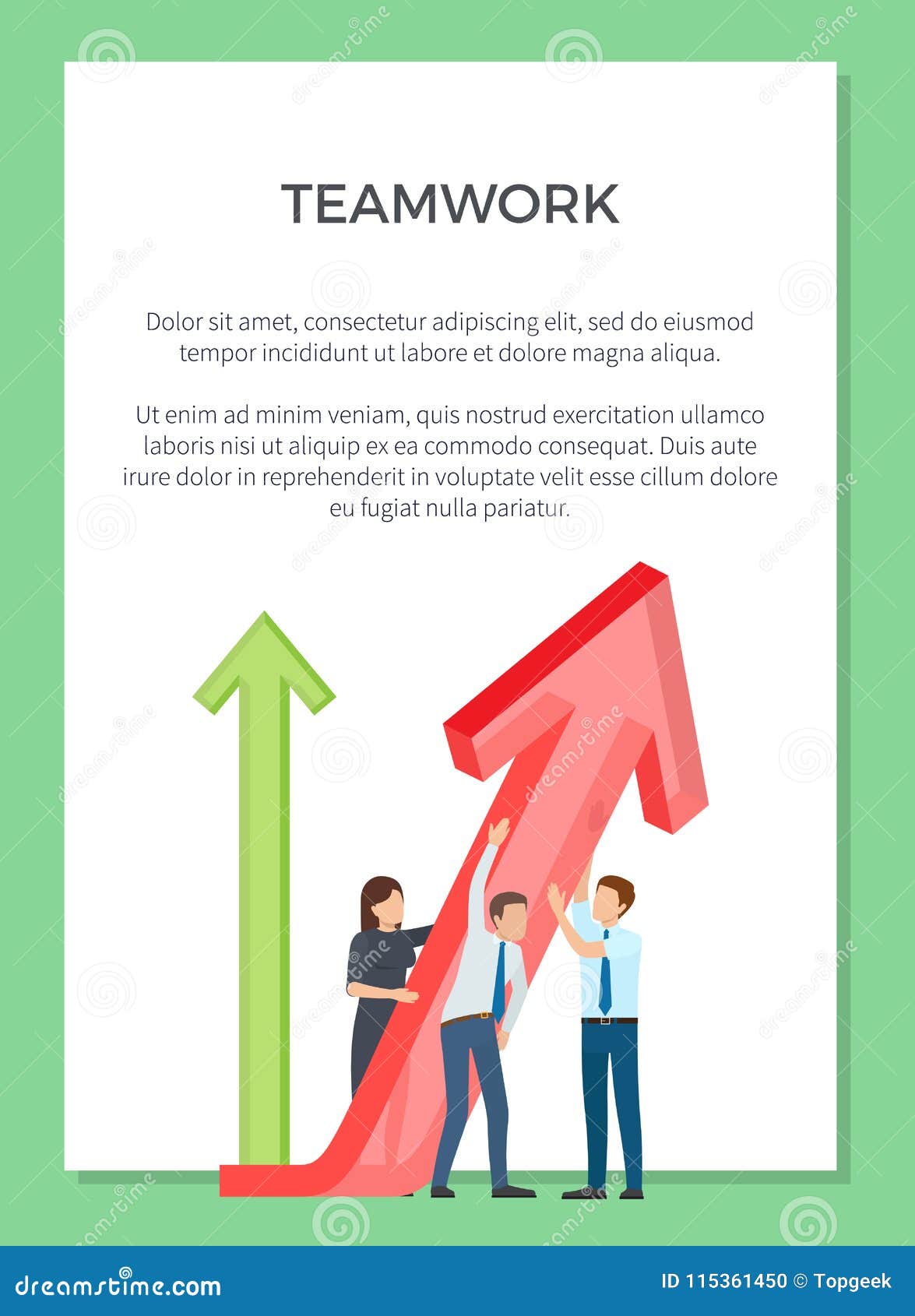 Teamwork Visualization Vector Illustration Stock Vector - Illustration ...