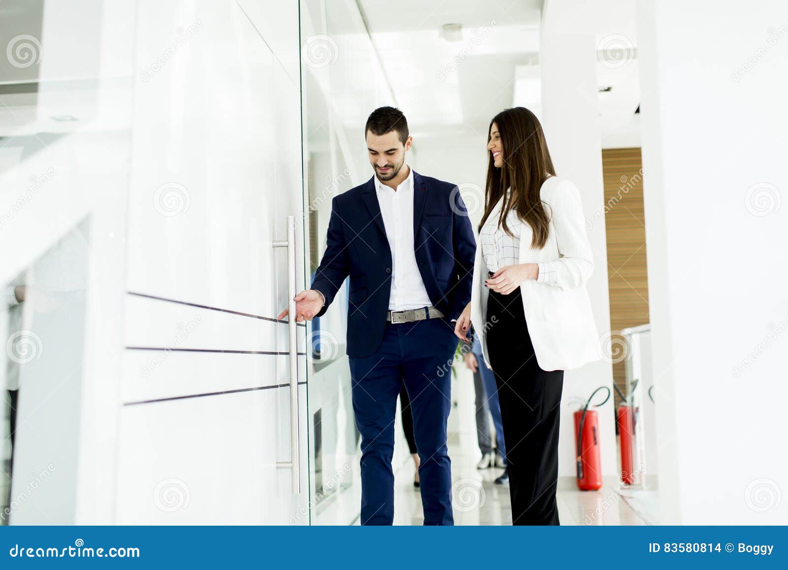 Teamwork Walking in the Office Stock Photo - Image of workplace ...