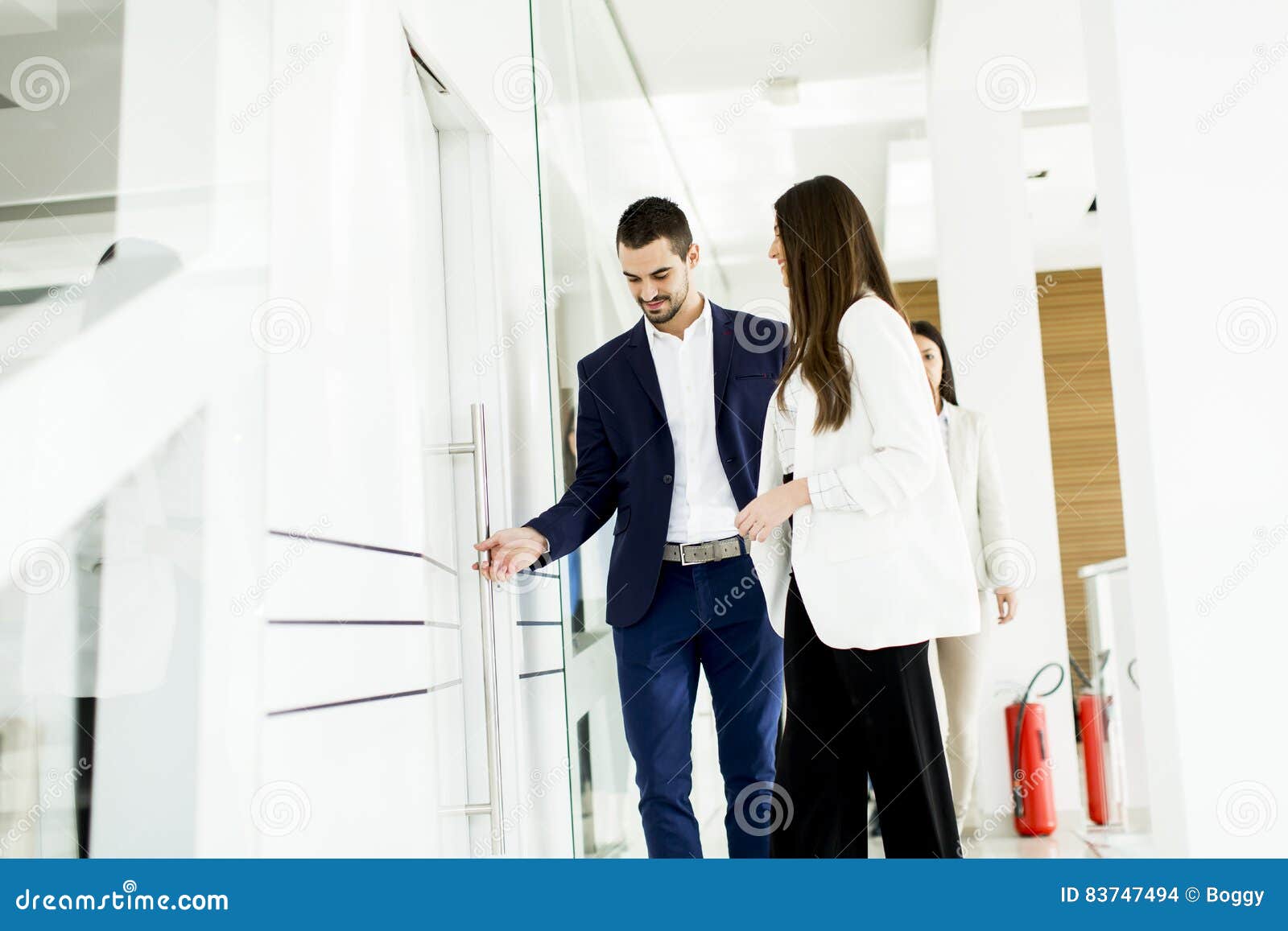 Teamwork Walking in the Office Stock Photo - Image of interior ...