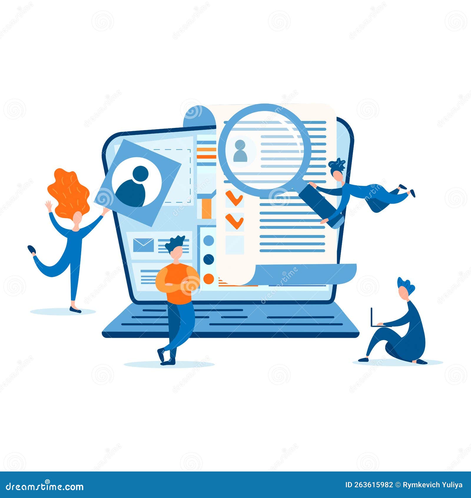 Teamwork, Website Design, Profile Creation, UX UI Design Stock Vector ...