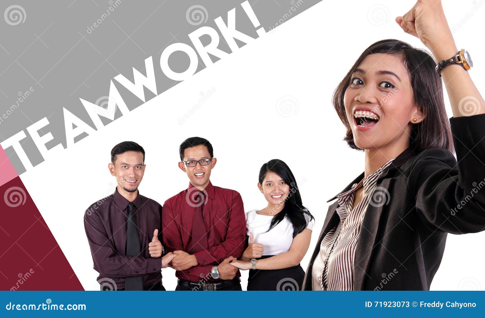 Teamwork for the win! stock image. Image of male, coworker - 71923073