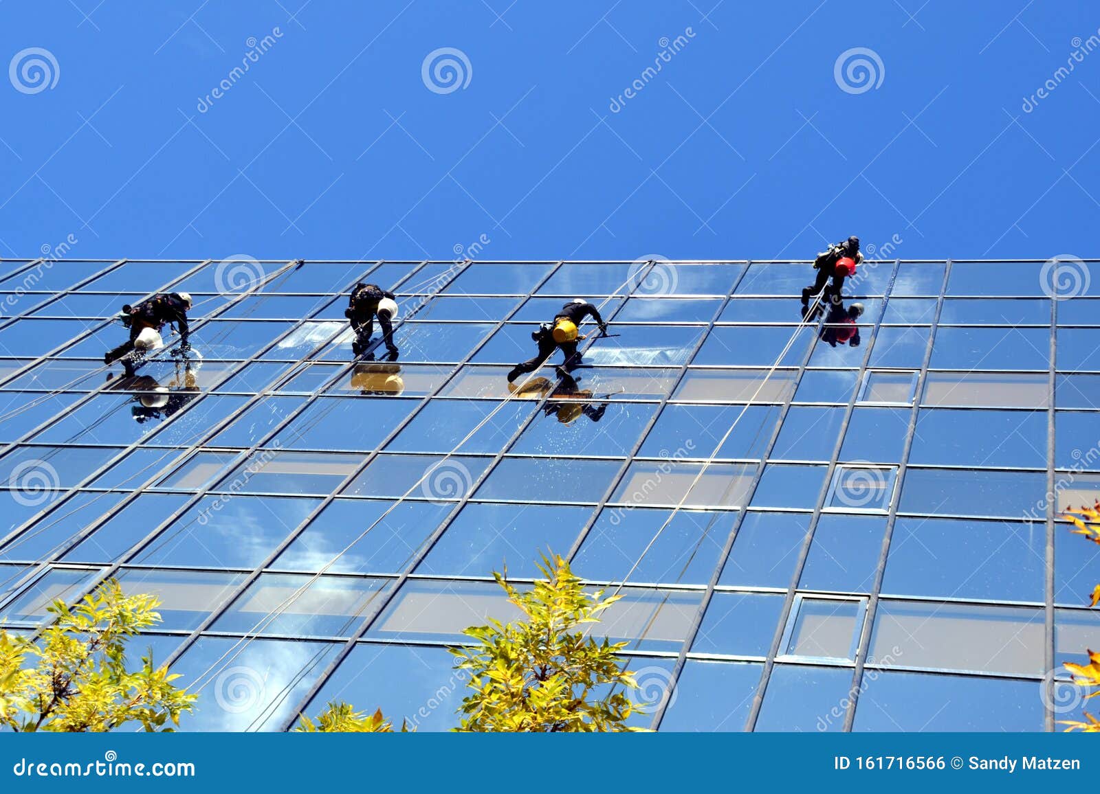 Teamwork - Window Cleaners at Work Stock Photo - Image of profession ...