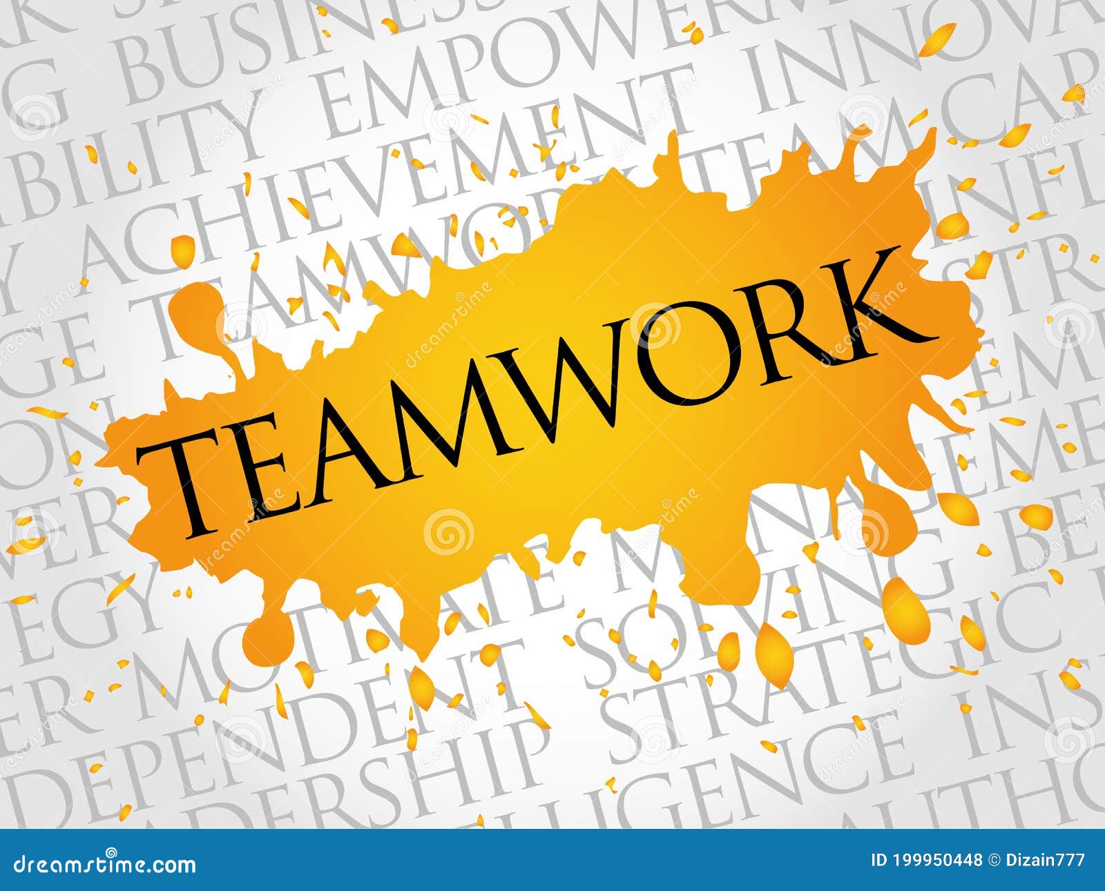TEAMWORK word cloud stock illustration. Illustration of corporate ...