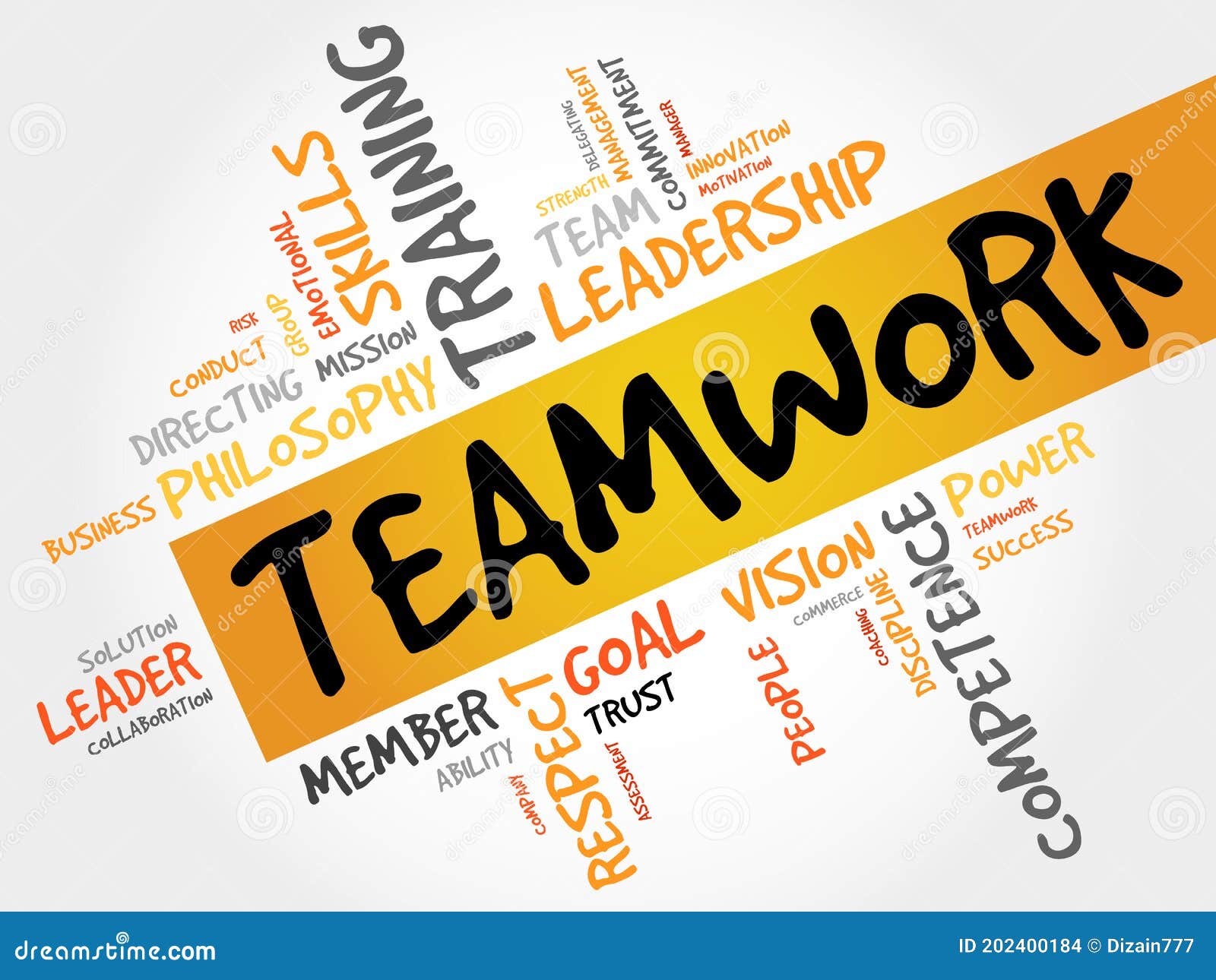 TEAMWORK word cloud stock illustration. Illustration of monitoring ...