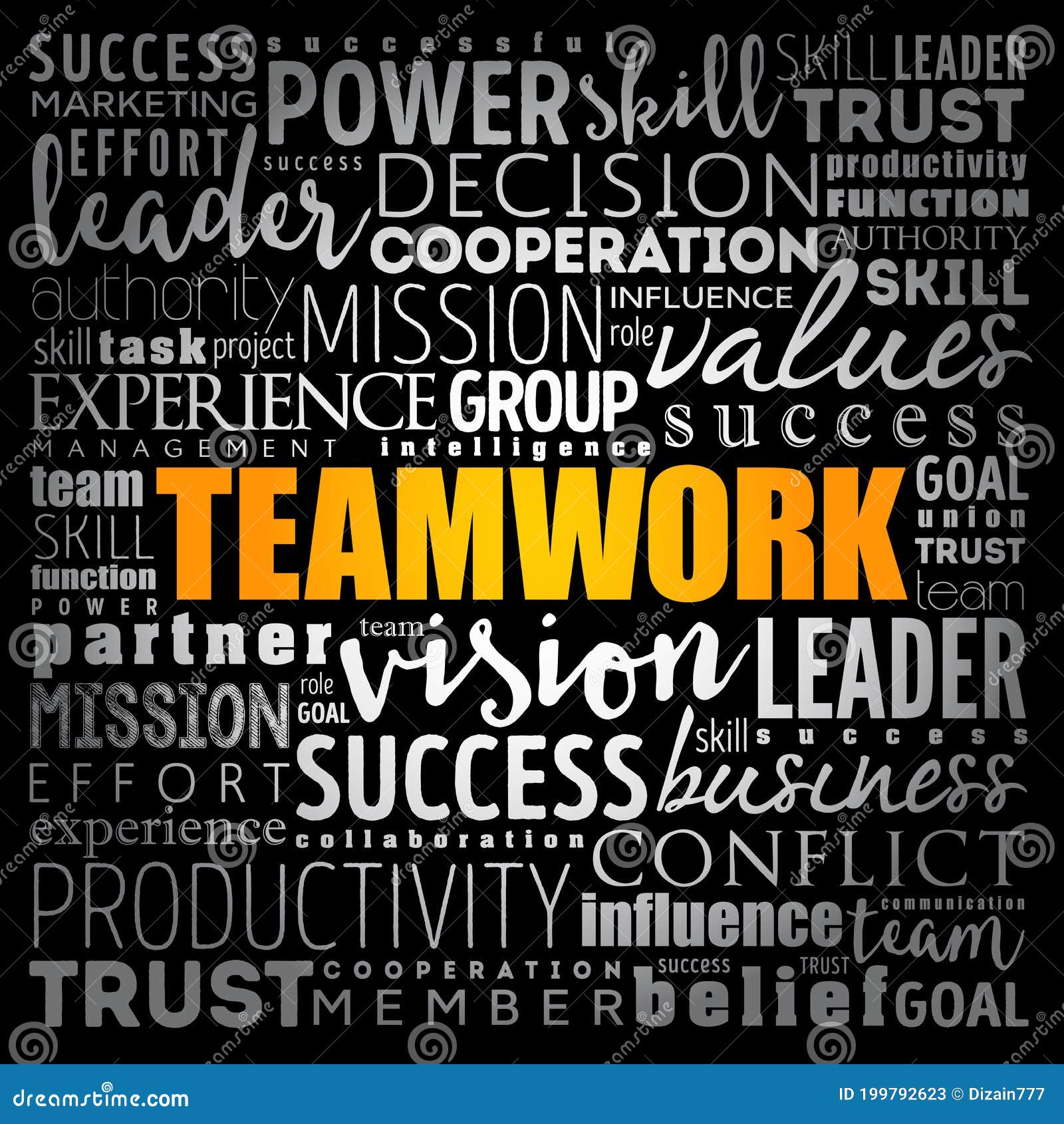 TEAMWORK Word Cloud Collage Royalty-Free Stock Photo | CartoonDealer ...